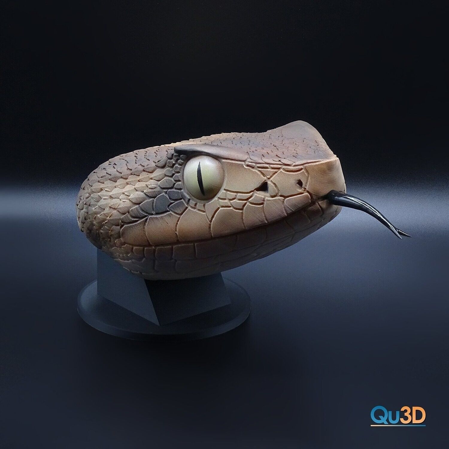 Bothrops-asper-High-end 3D print model High-polygon snake head 3D model ...