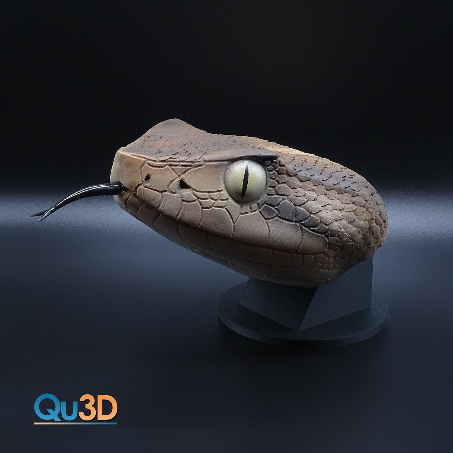 Bothrops-asper-High-end 3D print model High-polygon snake head 3D model ...