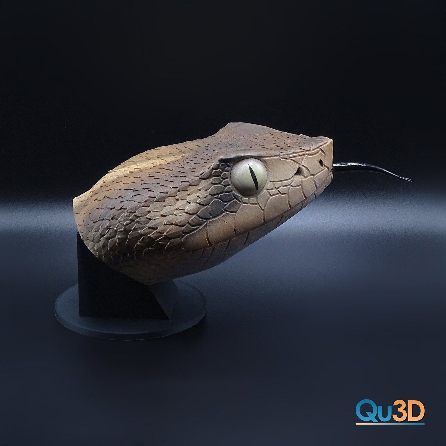 Bothrops-asper-High-end 3D print model High-polygon snake head 3D model ...