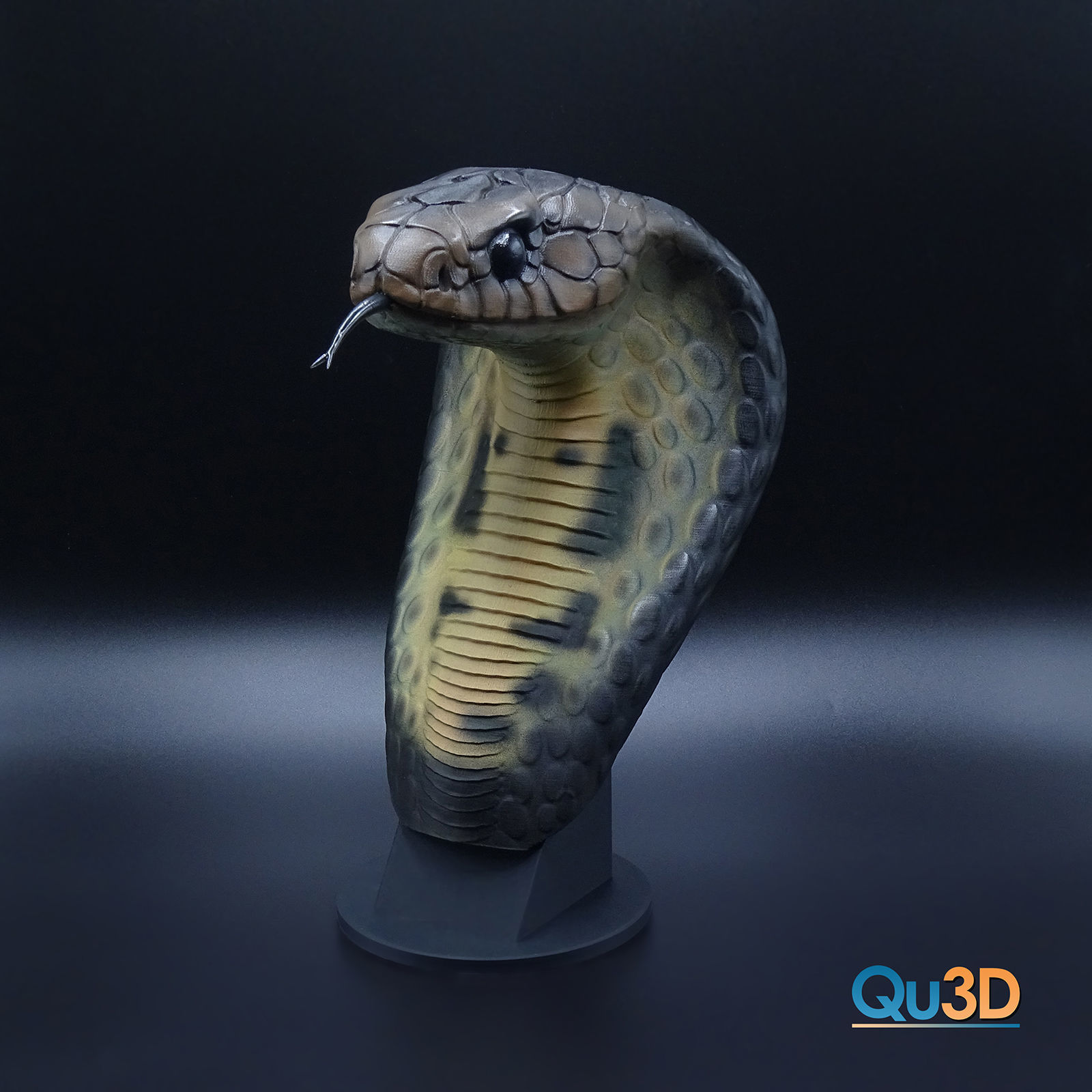 Ophiophagus-hannah -STL-3D print-file High-Polygon 3D model 3D ...