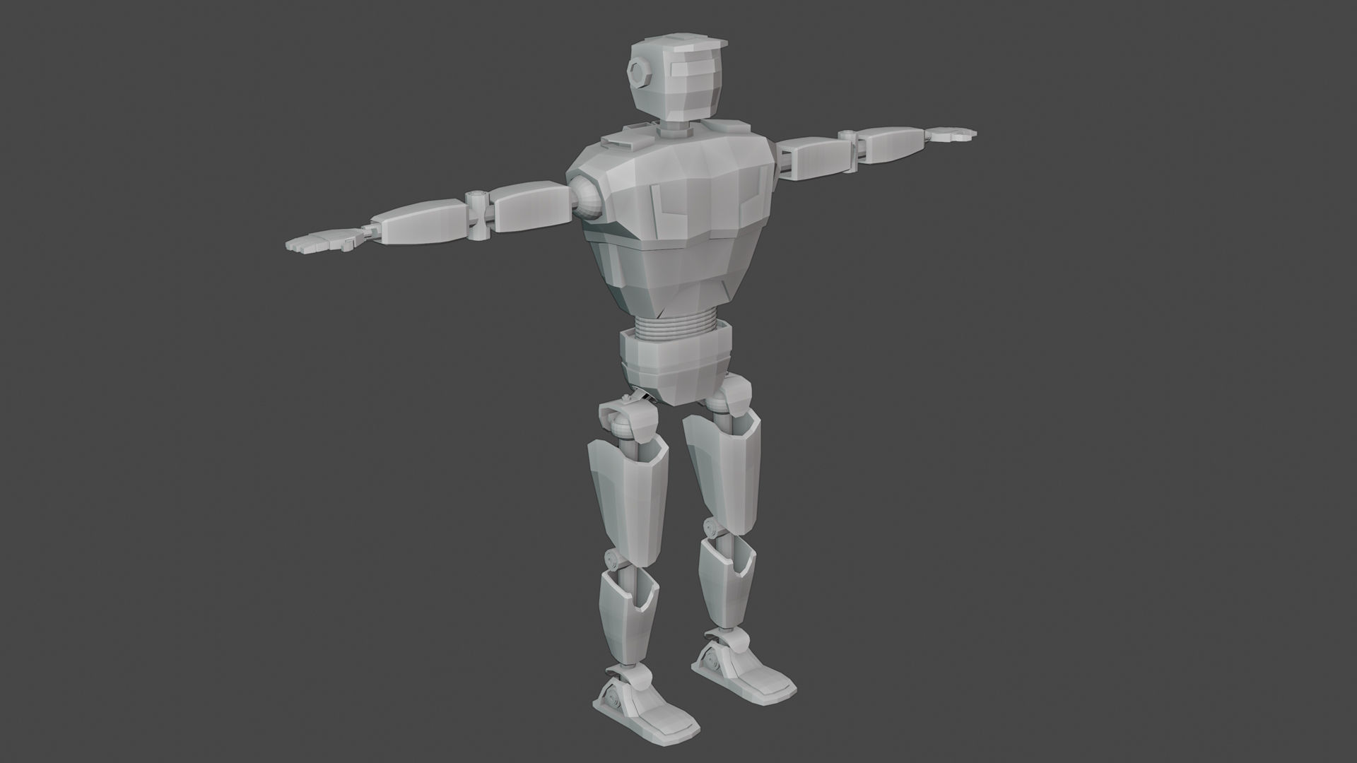3D model Robot low poly rigged ready for game and animation VR / AR ...
