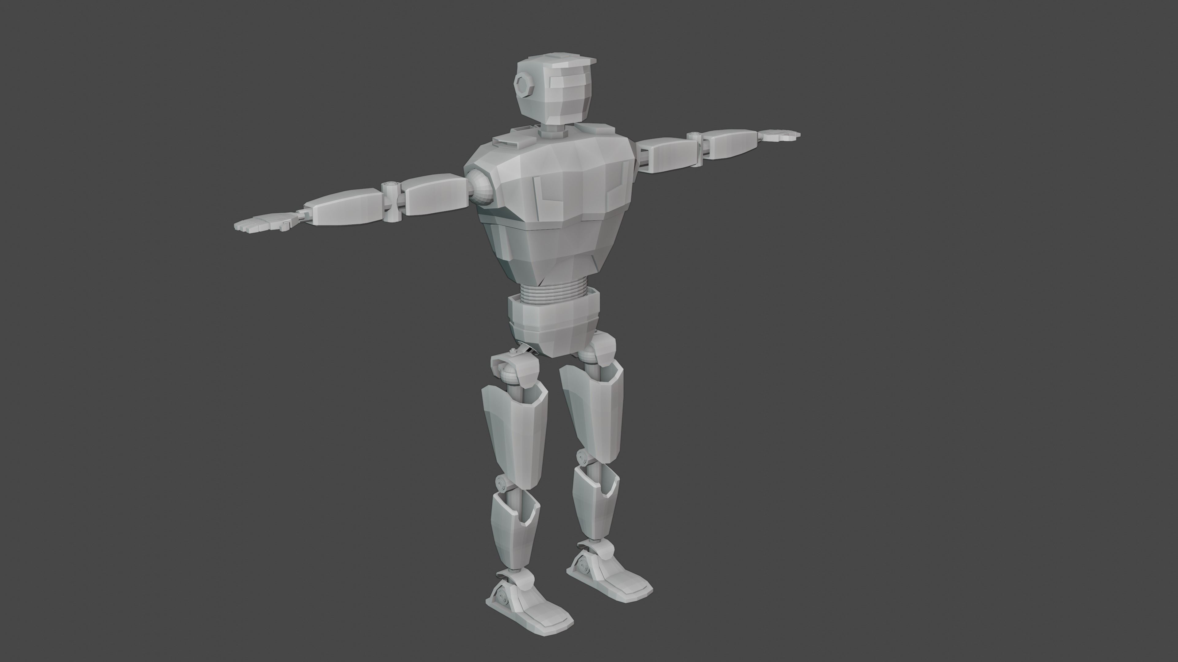 3D model Robot low poly rigged ready for game and animation VR / AR ...