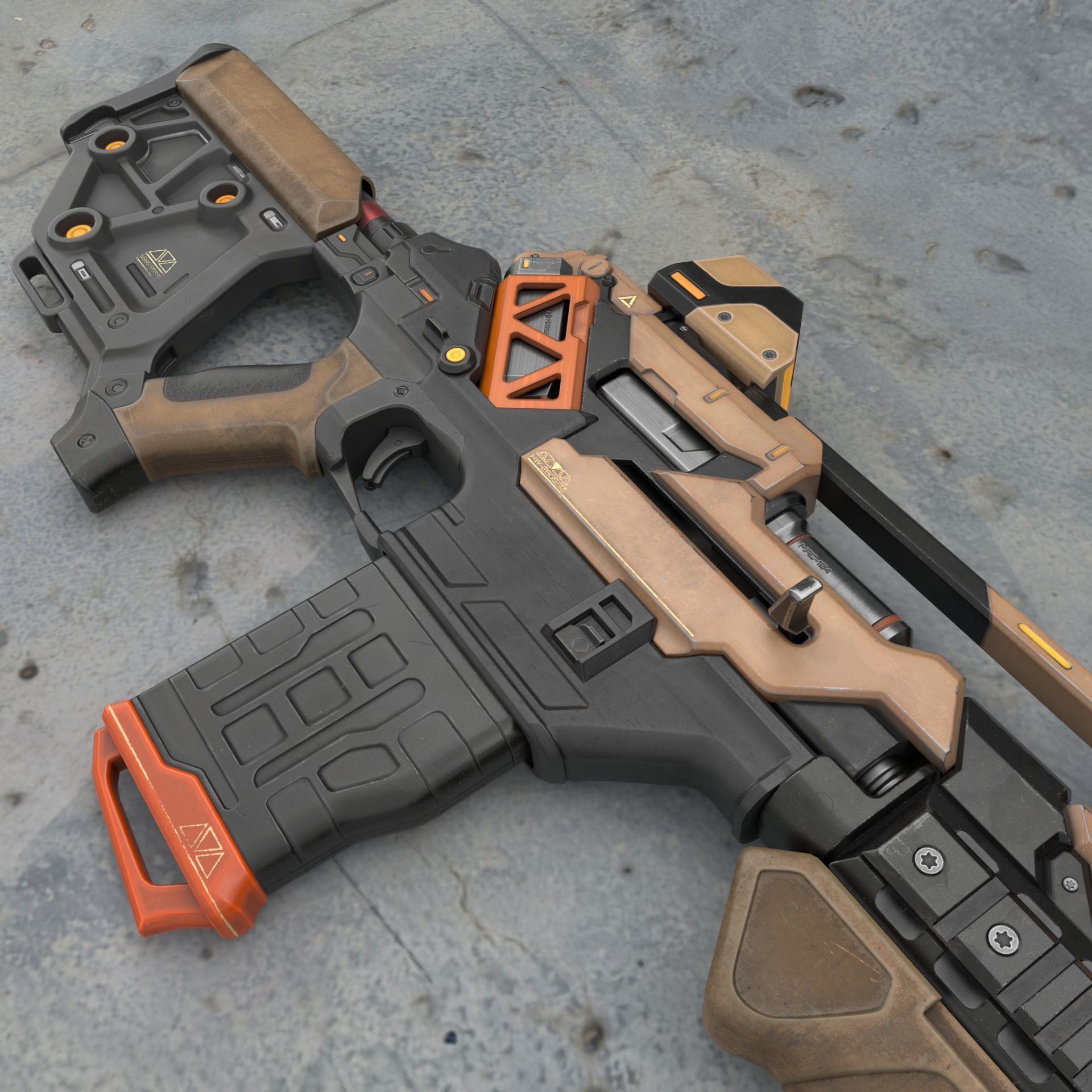 3D model Sci Fi Assault Rifle Game Ready VR / AR / low-poly | CGTrader