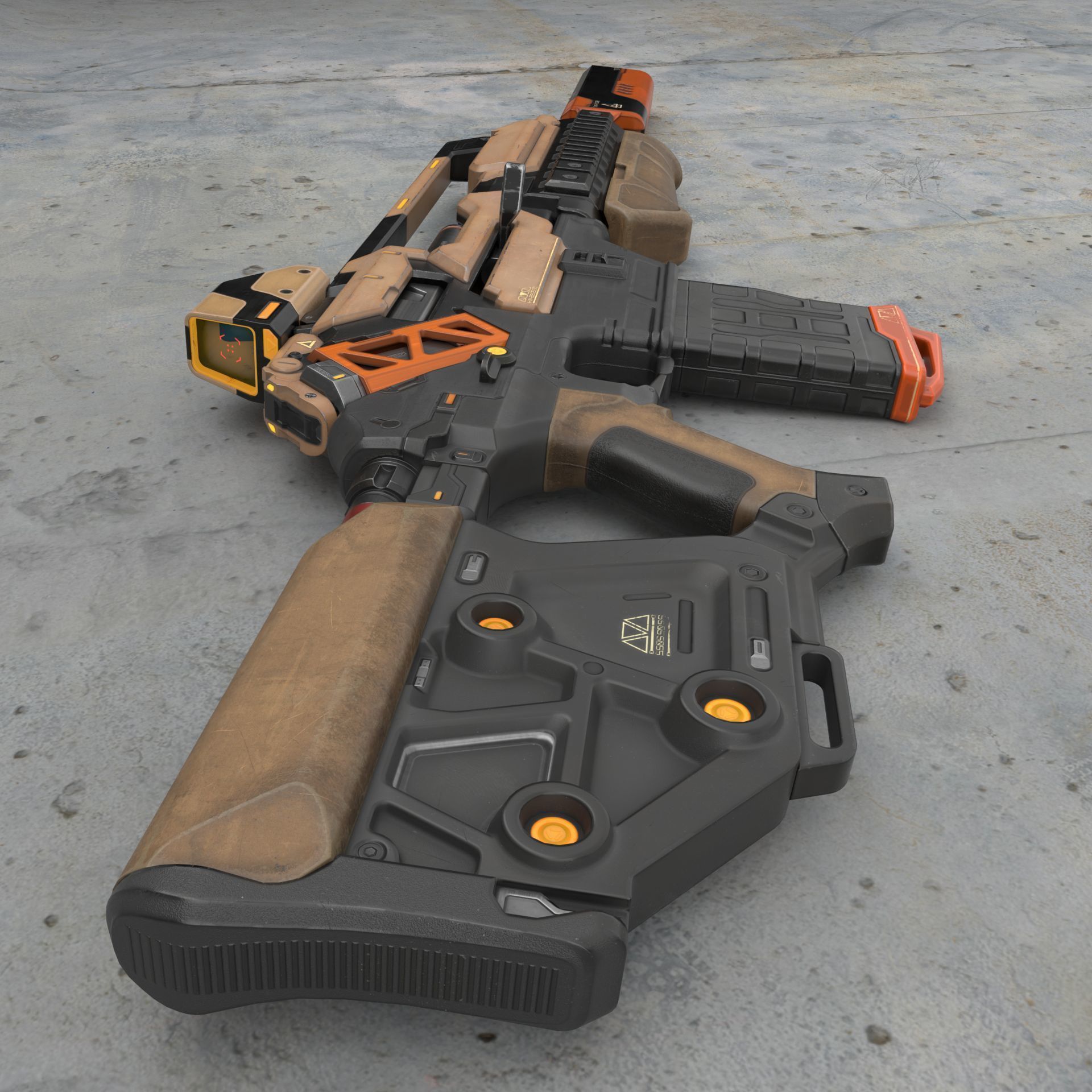 3D model Sci Fi Assault Rifle Game Ready VR / AR / low-poly | CGTrader