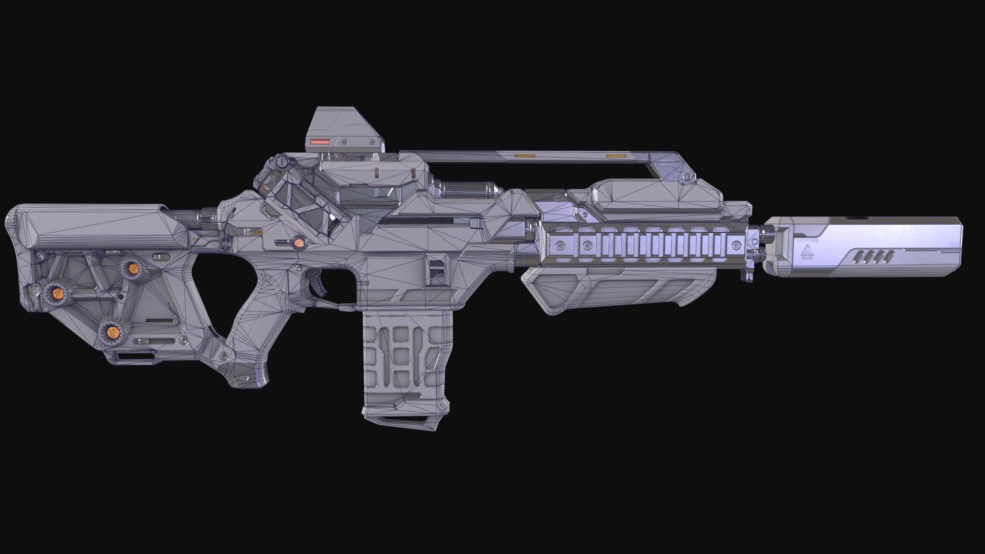 3D model Sci Fi Assault Rifle Game Ready VR / AR / low-poly | CGTrader