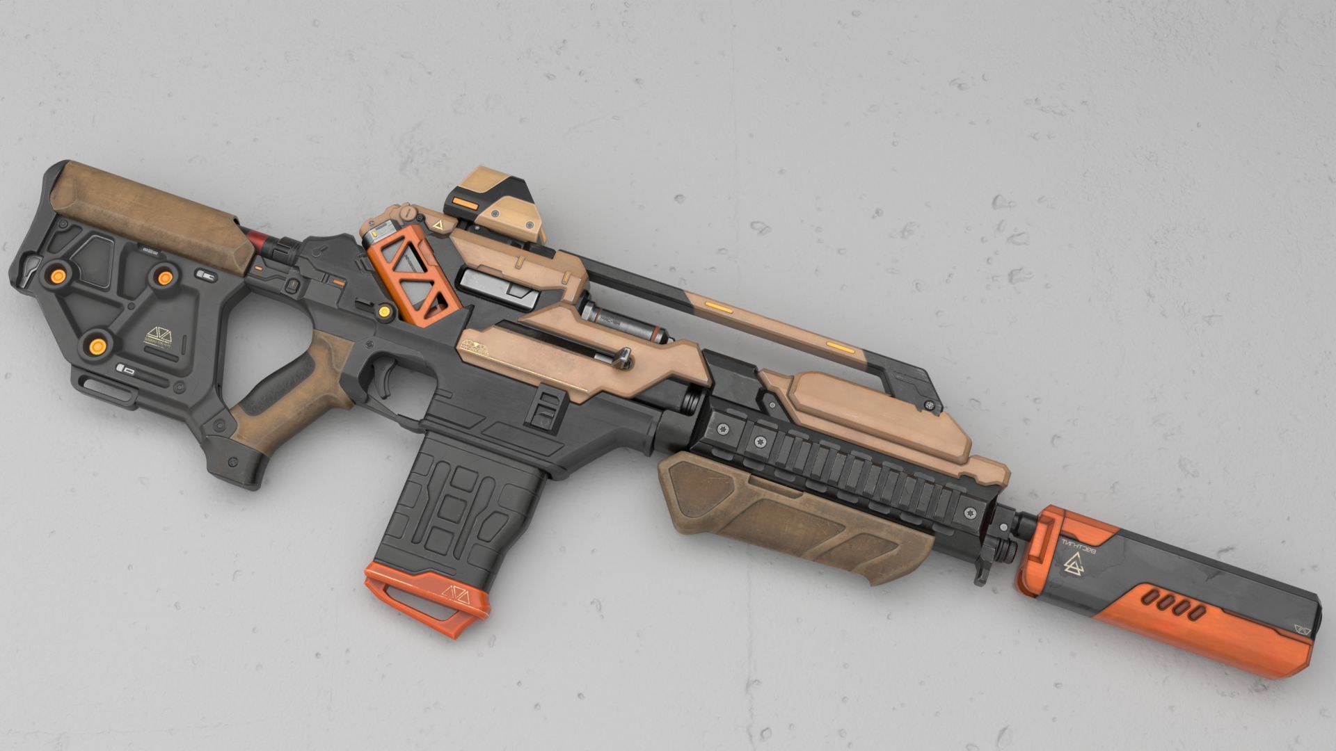 3D model Sci Fi Assault Rifle Game Ready VR / AR / low-poly | CGTrader