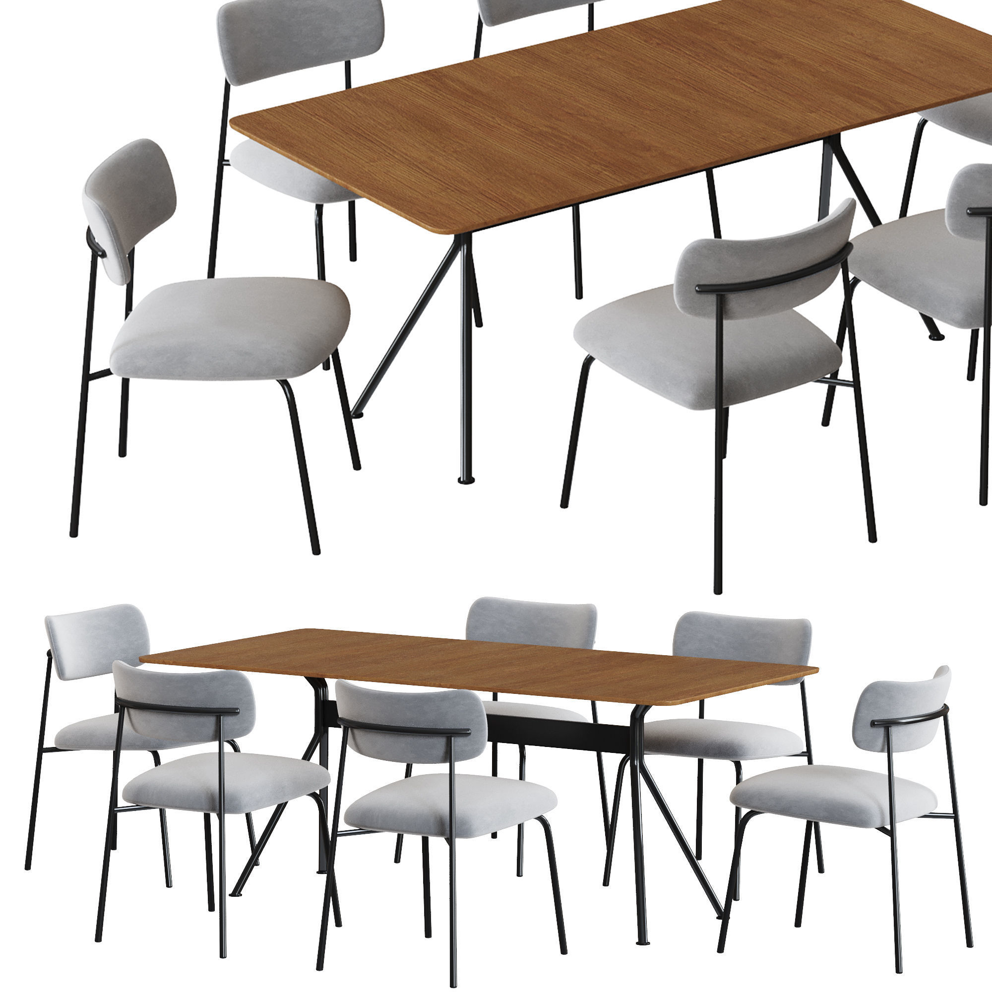 Aloa and Beso dining table 3D model | CGTrader