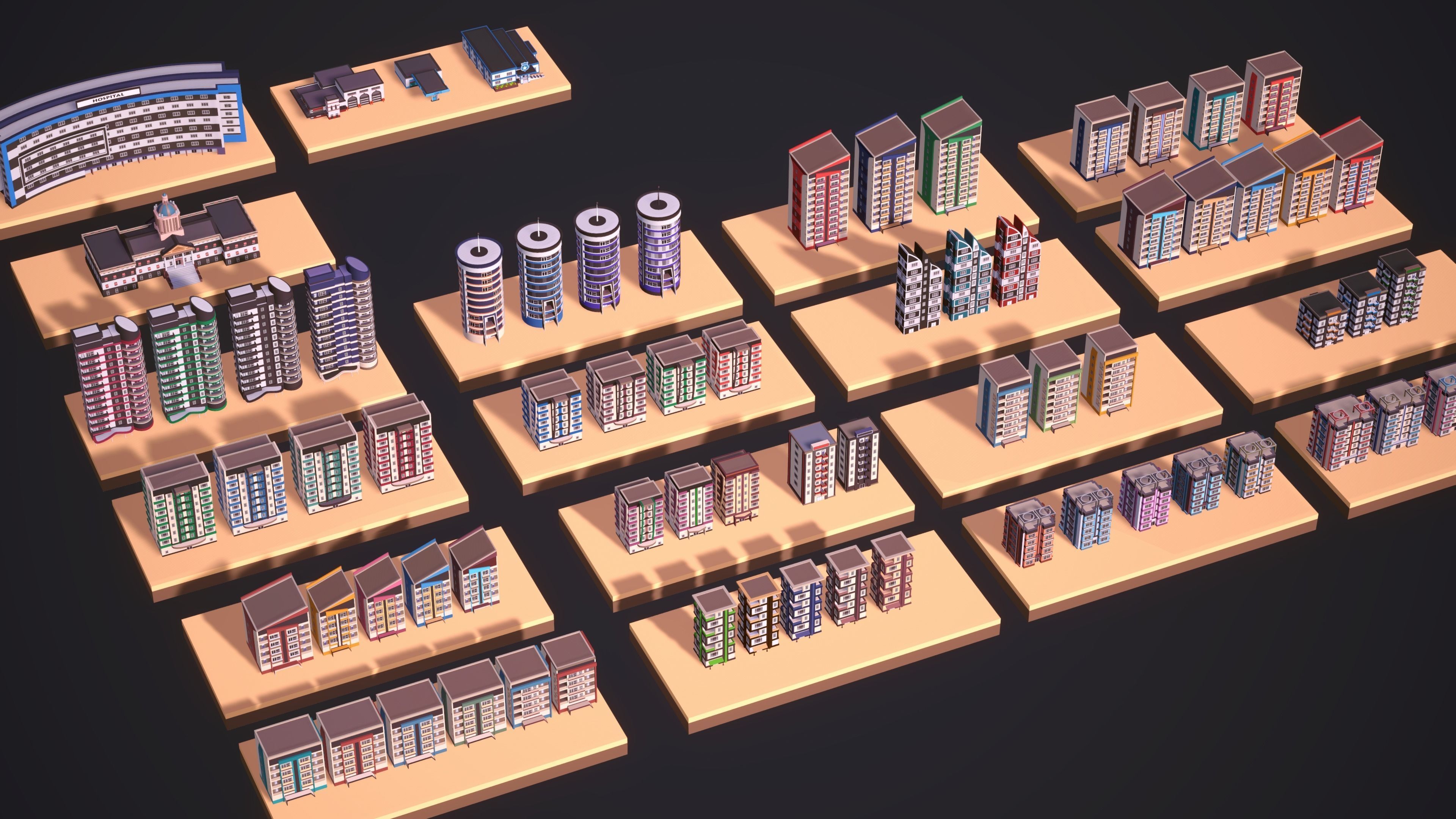 3D model POLYPACK - Low Poly City Pack VR / AR / low-poly | CGTrader