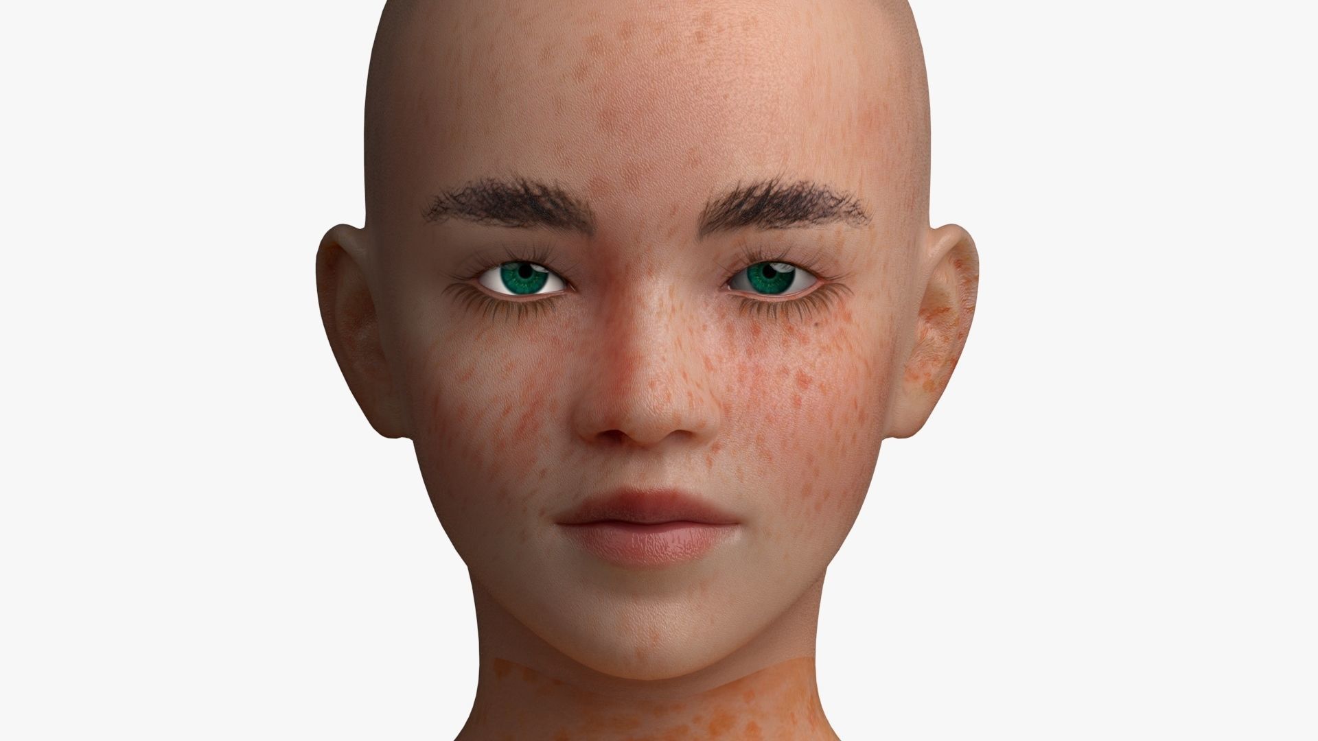 3D model Realistic Freckle Woman VR / AR / low-poly | CGTrader