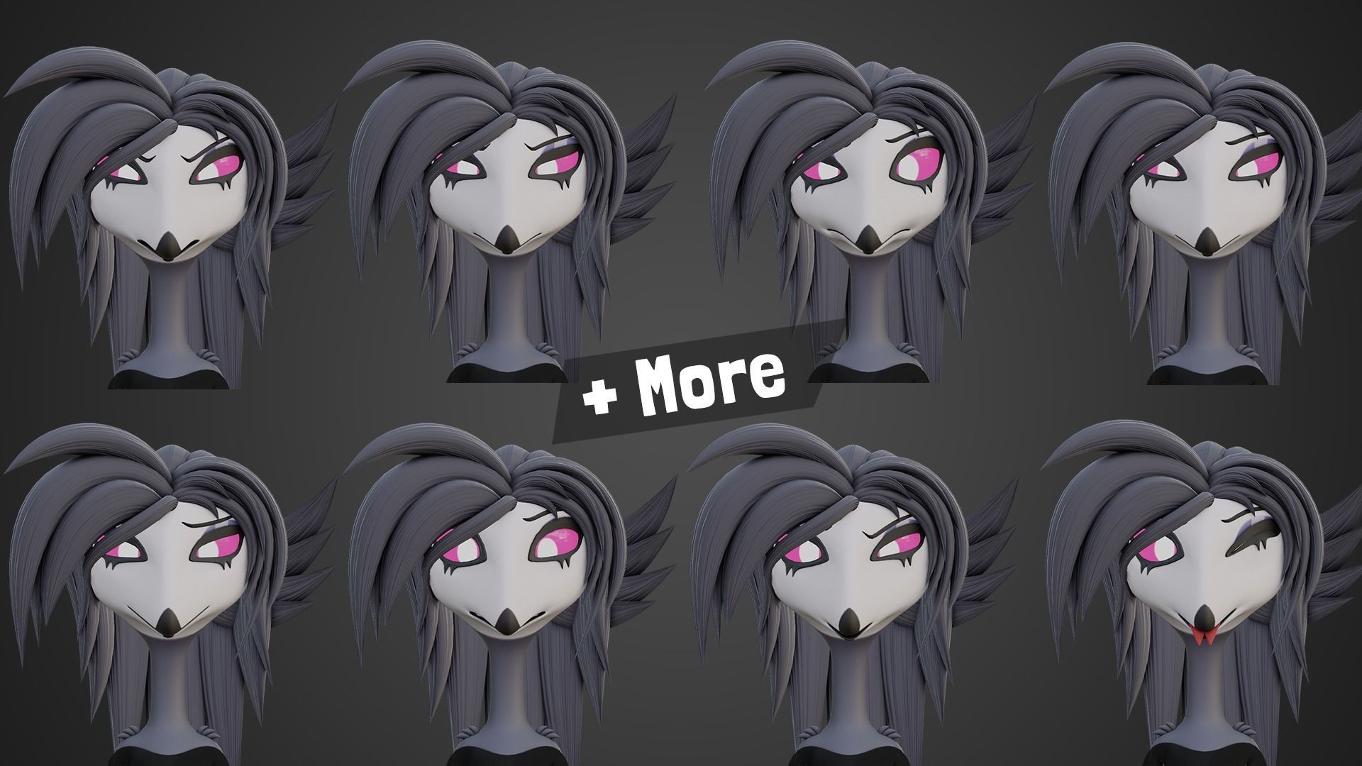 3D model Octavia Goetia from Helluva Boss VRChat Avatar VR / AR / low ...