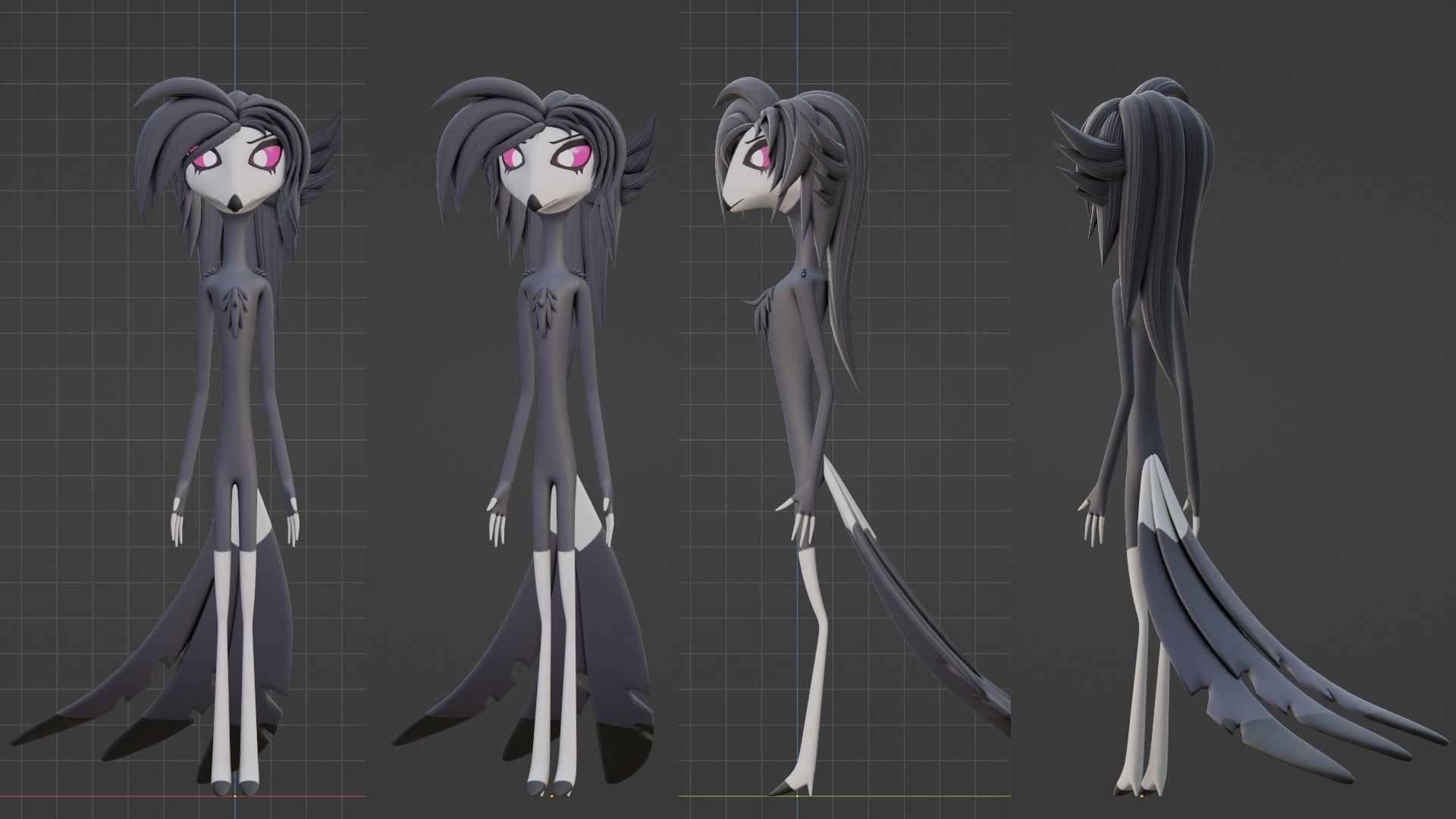 3D model Octavia Goetia from Helluva Boss VRChat Avatar VR / AR / low ...