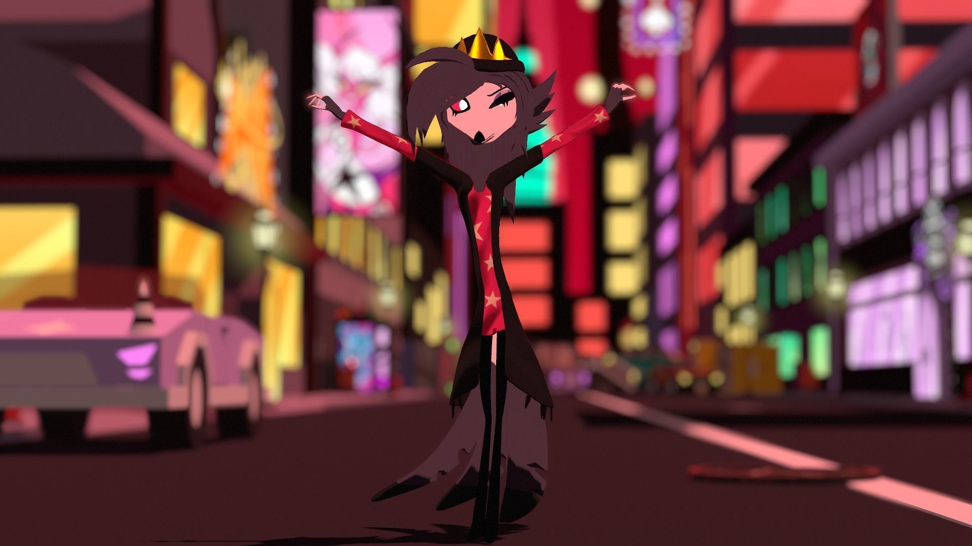 3D model Octavia Goetia from Helluva Boss VRChat Avatar VR / AR / low ...