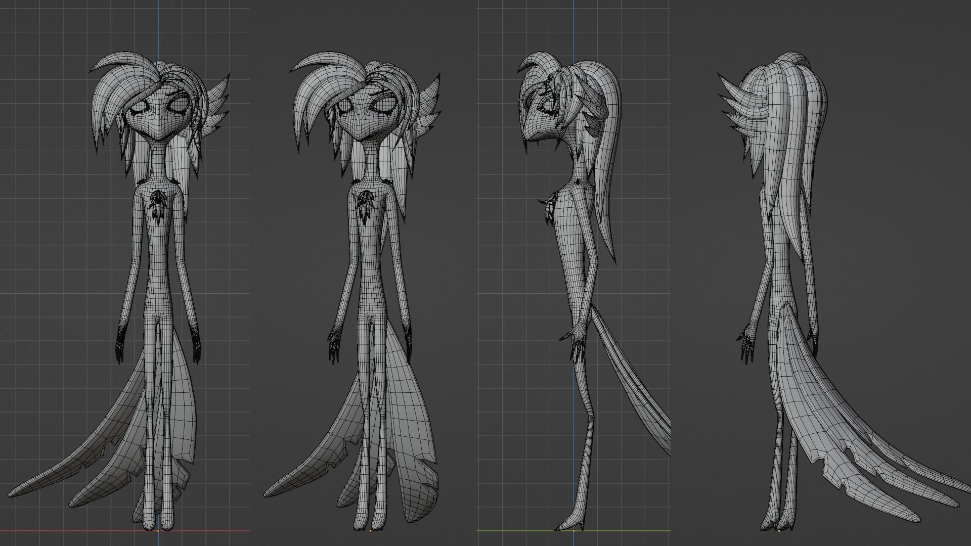 3D model Octavia Goetia from Helluva Boss VRChat Avatar VR / AR / low ...