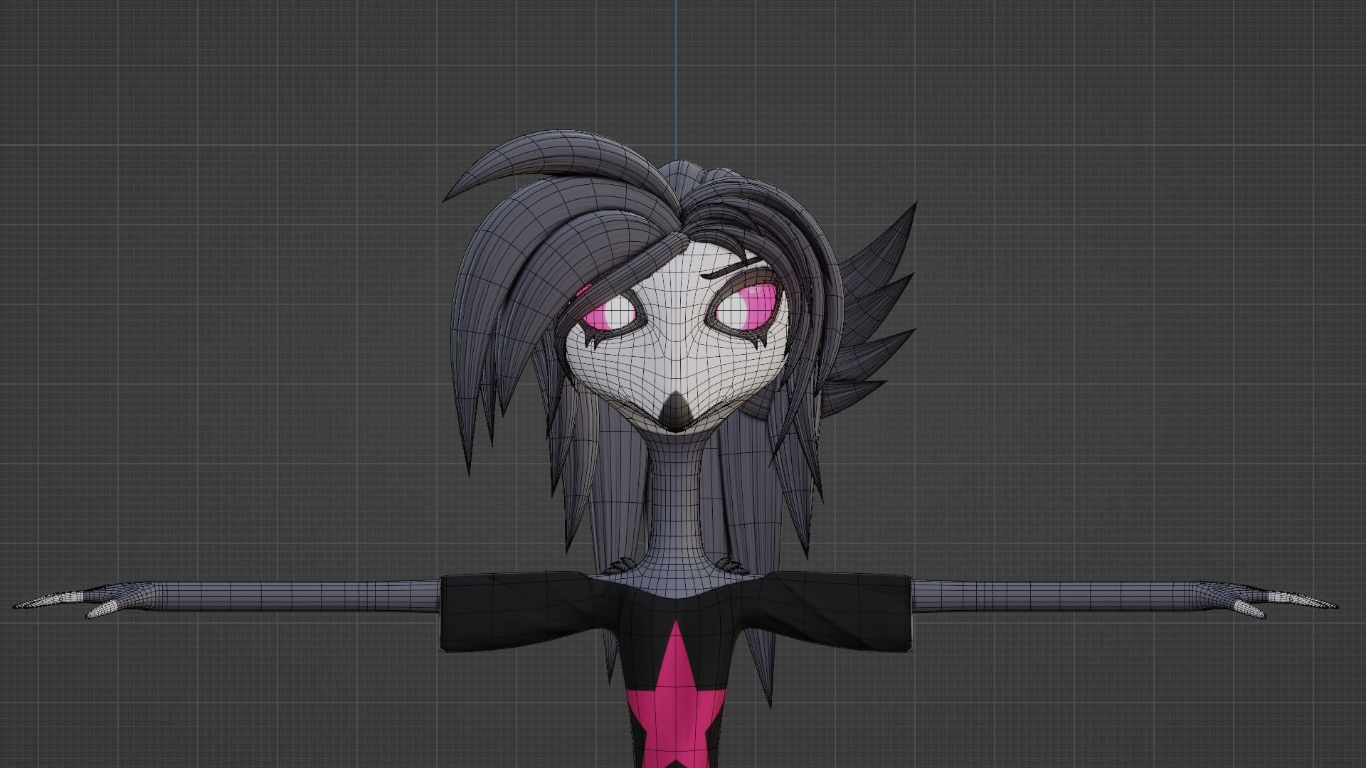 3D model Octavia Goetia from Helluva Boss VRChat Avatar VR / AR / low ...