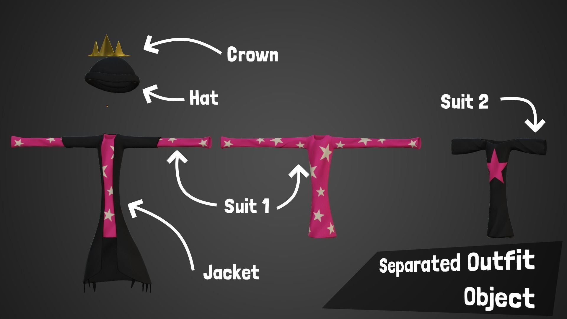 3D model Octavia Goetia from Helluva Boss VRChat Avatar VR / AR / low ...