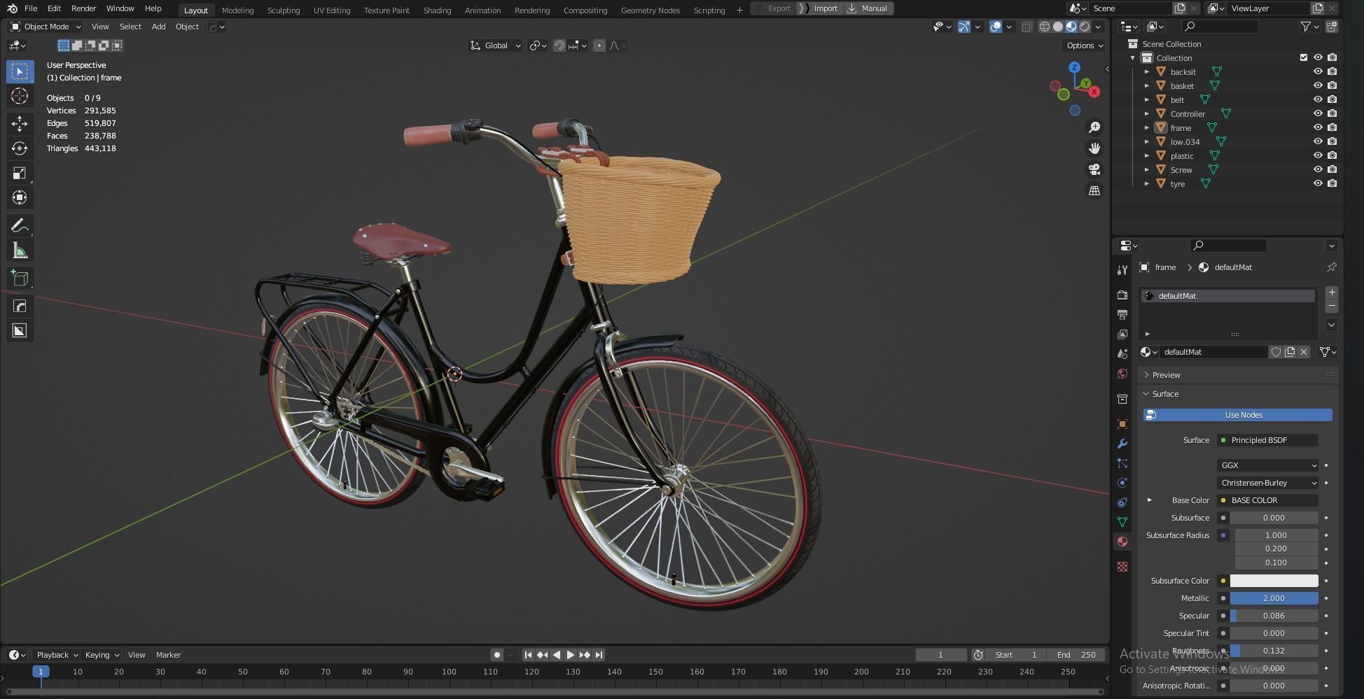 3D model AR Vr and Game Ready Cycle 3d model Low Poly VR / AR / low ...