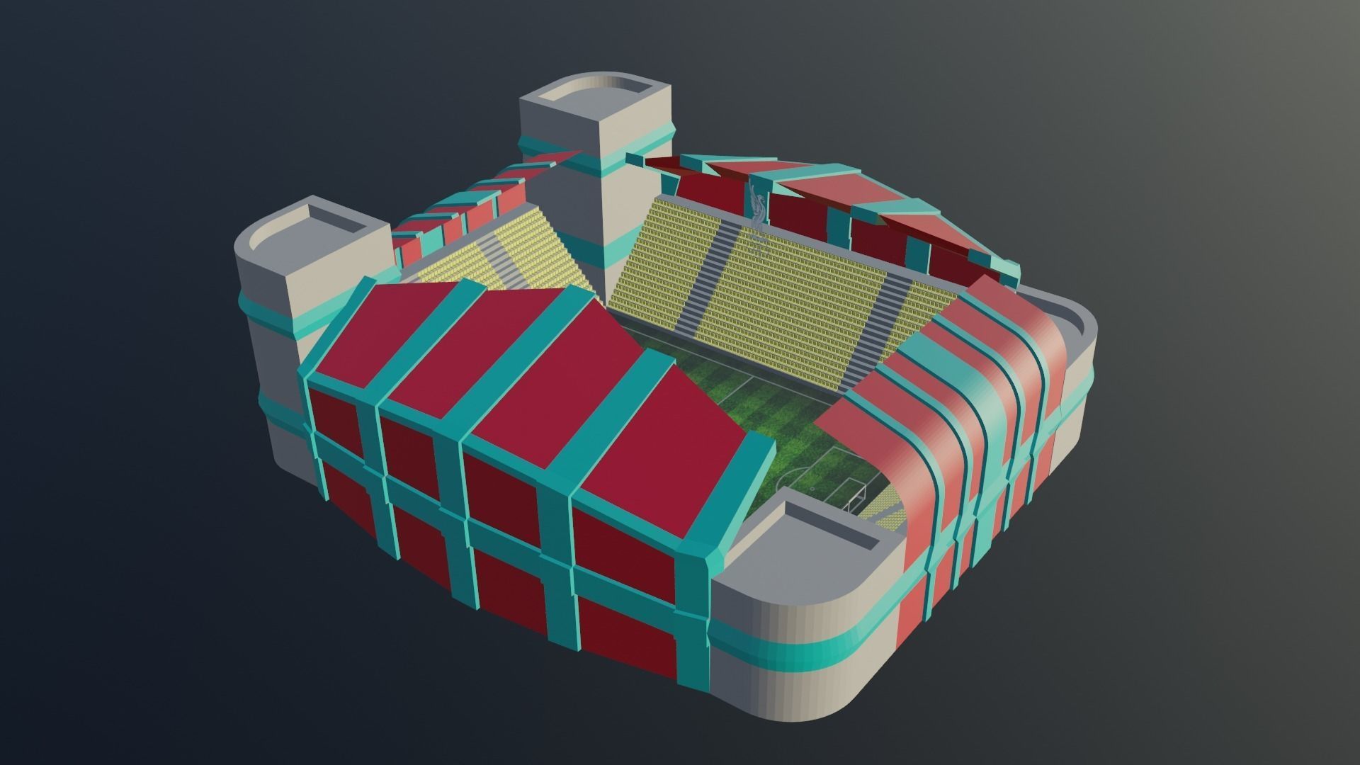 3D model Football Stadium - Liverpool VR / AR / low-poly | CGTrader
