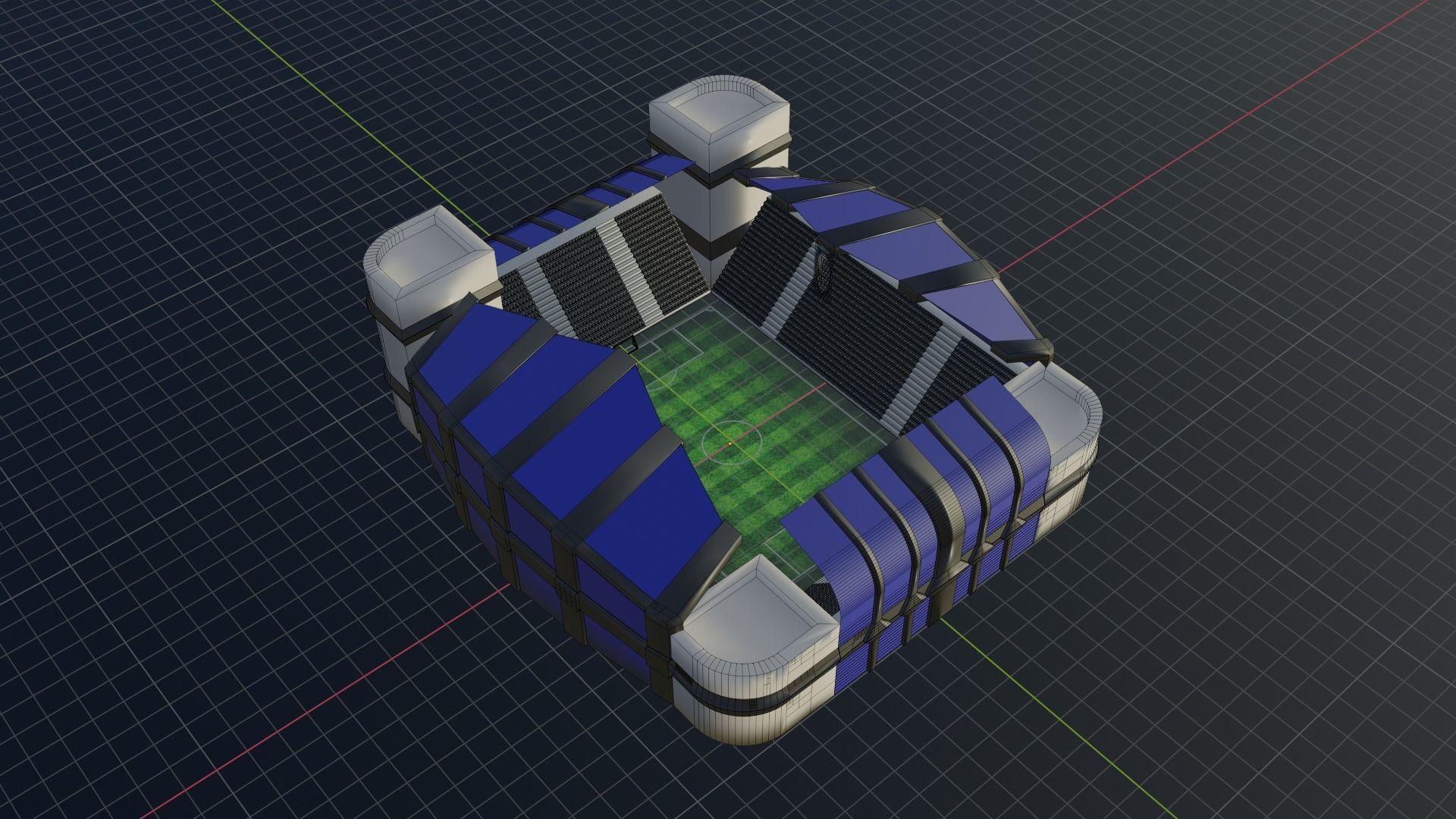 3D model Football Stadium - Inter VR / AR / low-poly | CGTrader