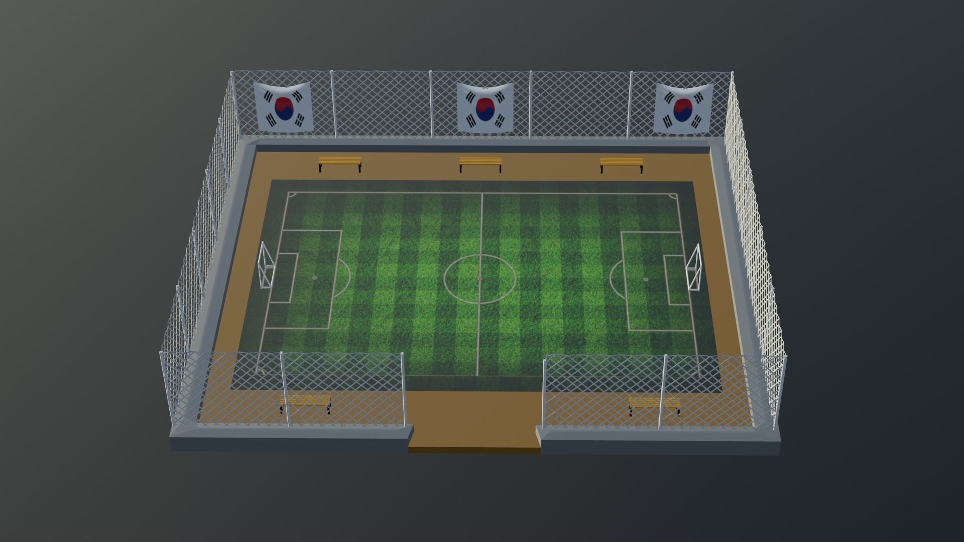 3D model Soccer Stadium - South Korea VR / AR / low-poly | CGTrader