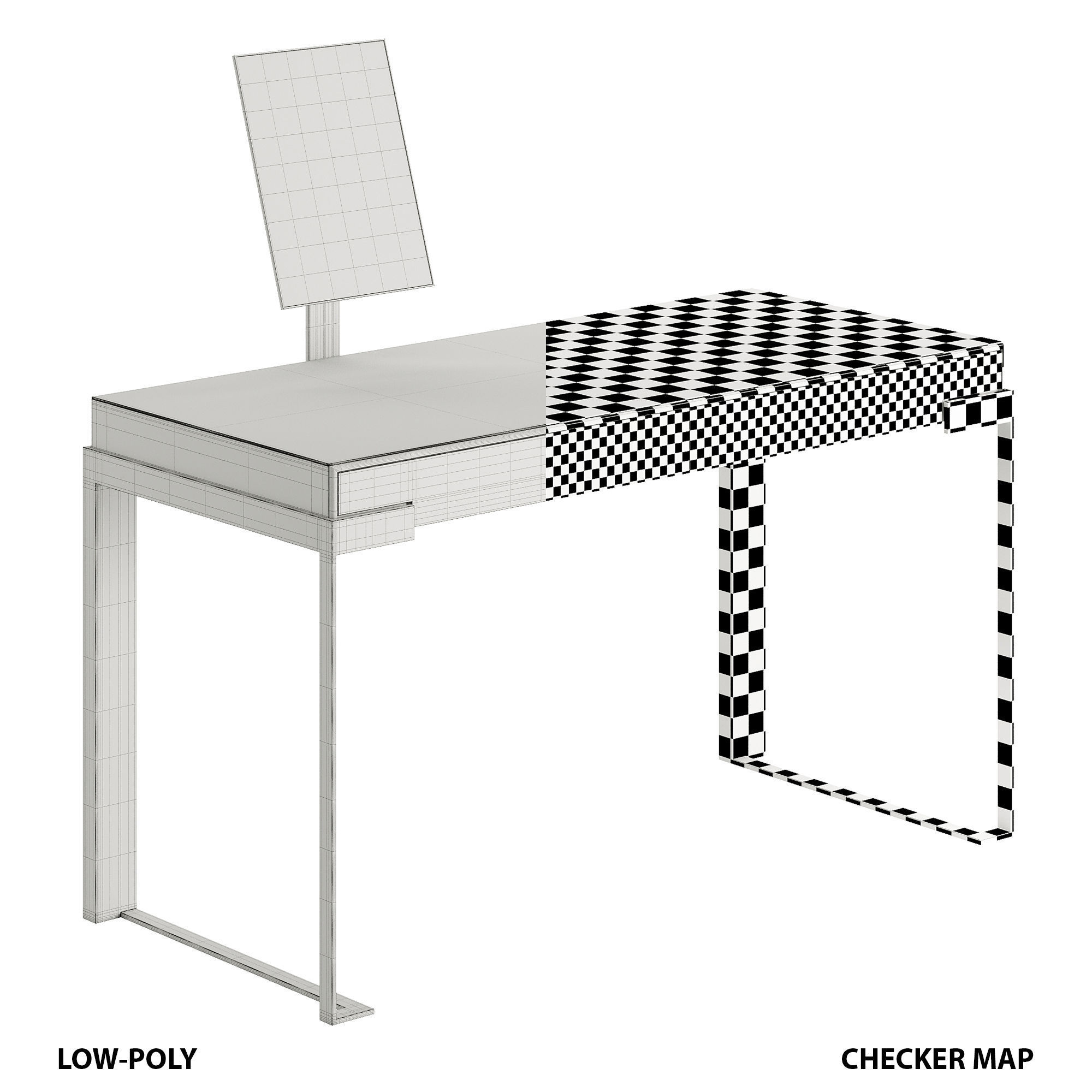 3D model Fendi Aura Beauty Desk P18 VR / AR / low-poly | CGTrader