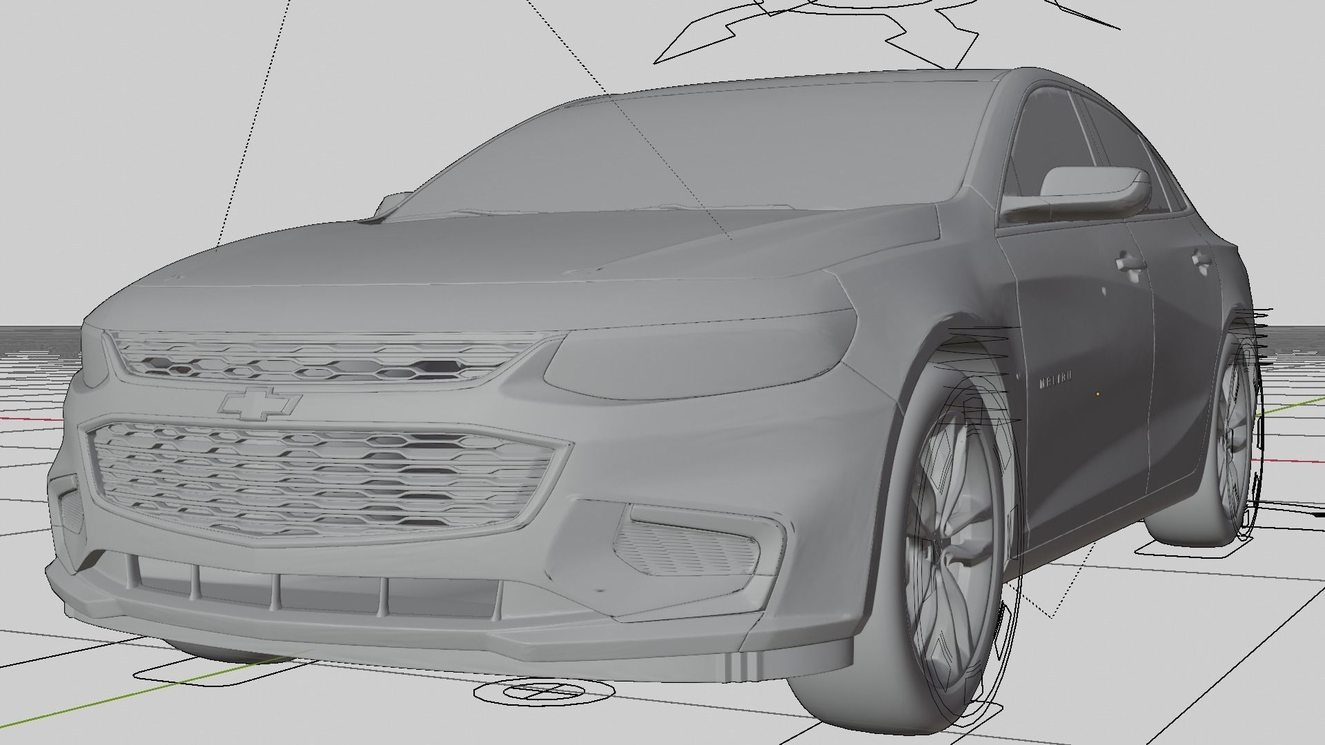 Malibu Avto free 3D model animated rigged | CGTrader