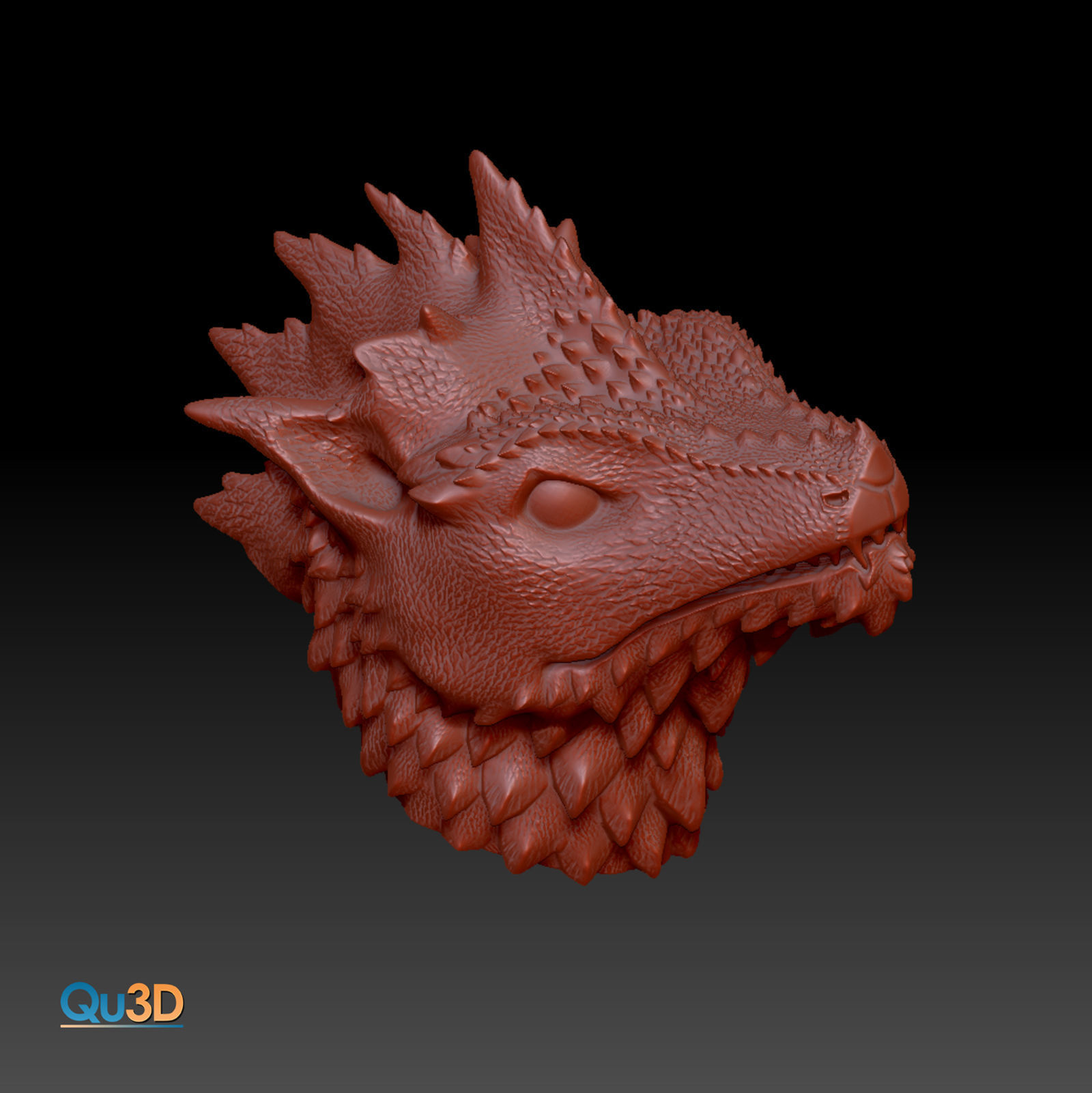 Dragon Attyla-Bust High-Polygon 3D Druck Model free 3D model 3D ...