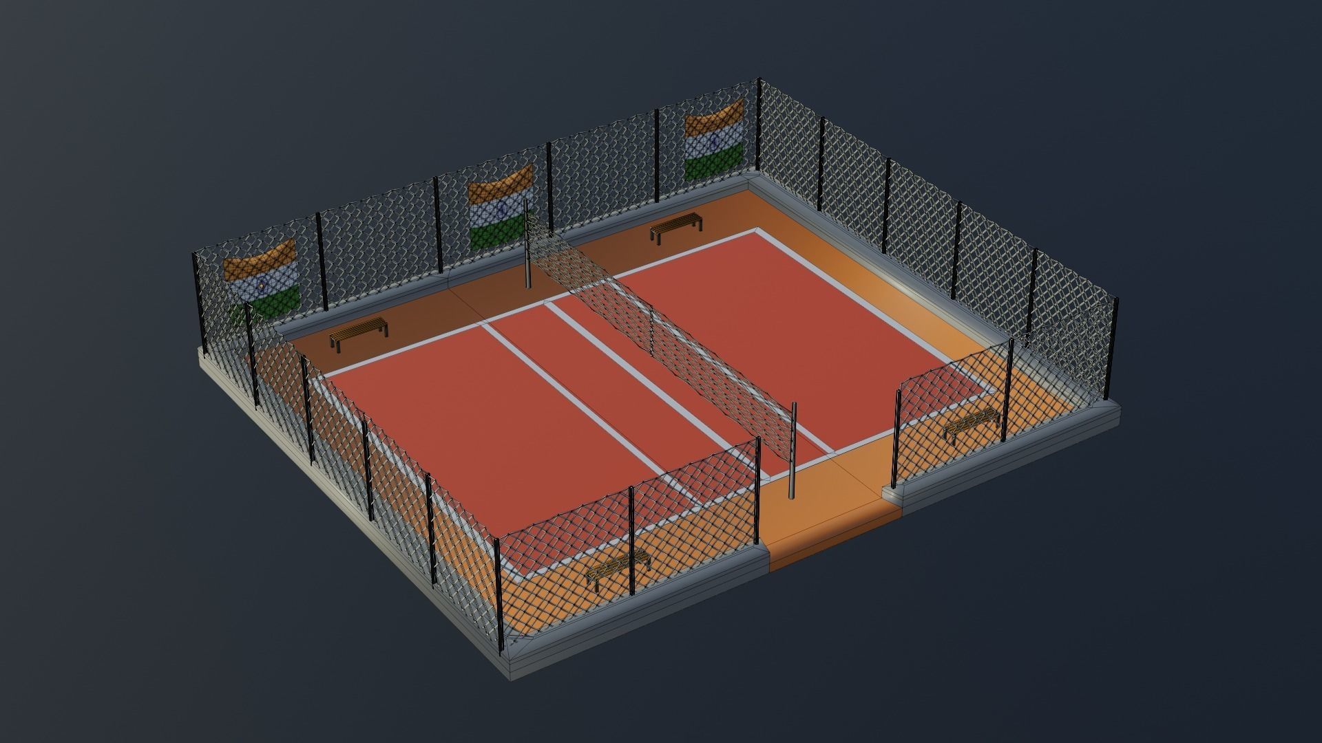3D model Volleyball Stadium - India VR / AR / low-poly | CGTrader
