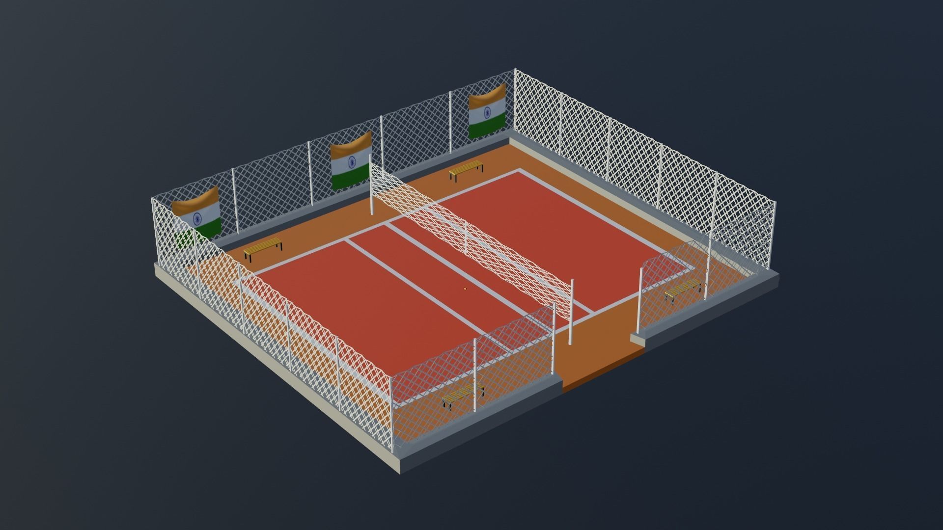 3D model Volleyball Stadium - India VR / AR / low-poly | CGTrader