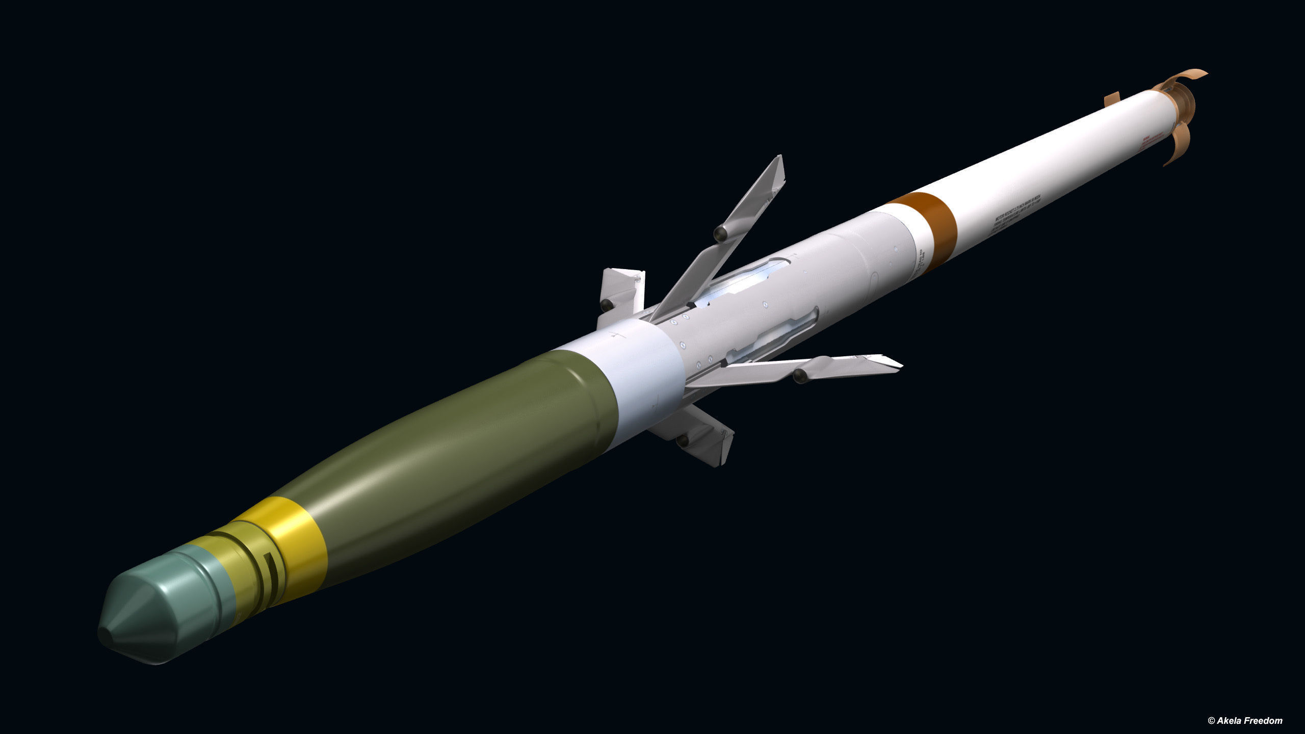 Hydra 70 APKWS II v2 3D model animated | CGTrader