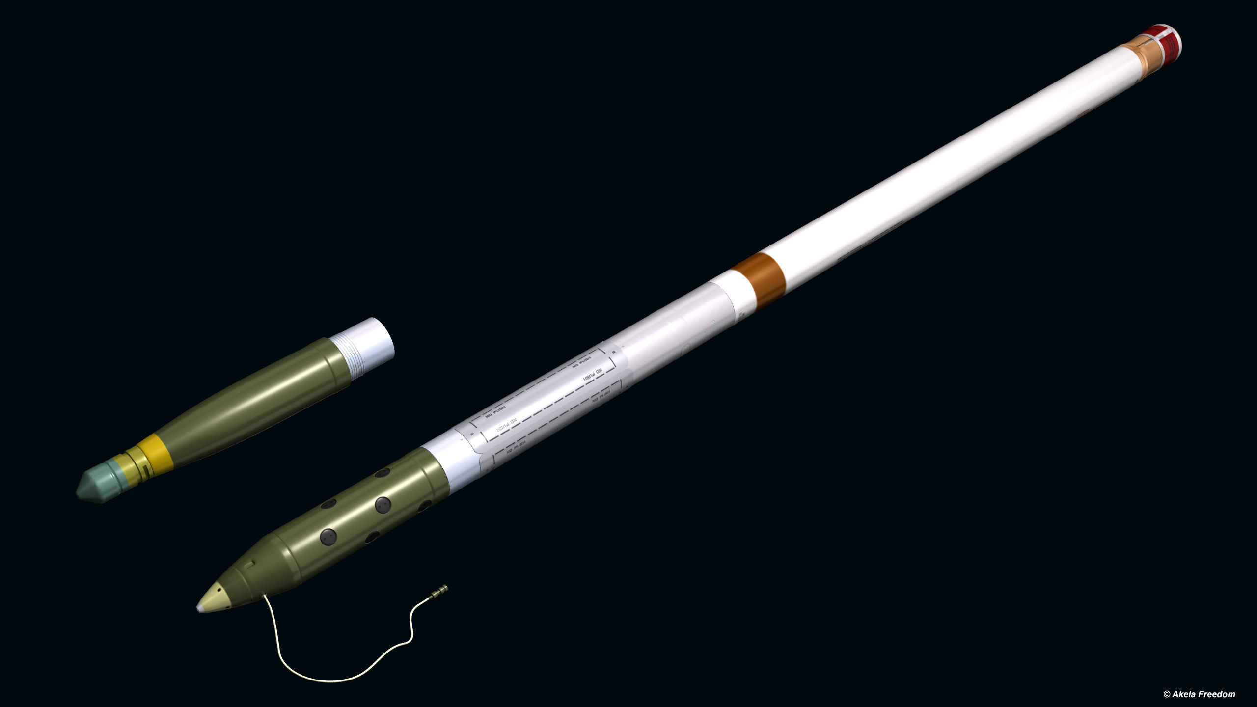 Hydra 70 APKWS II v2 3D model animated | CGTrader