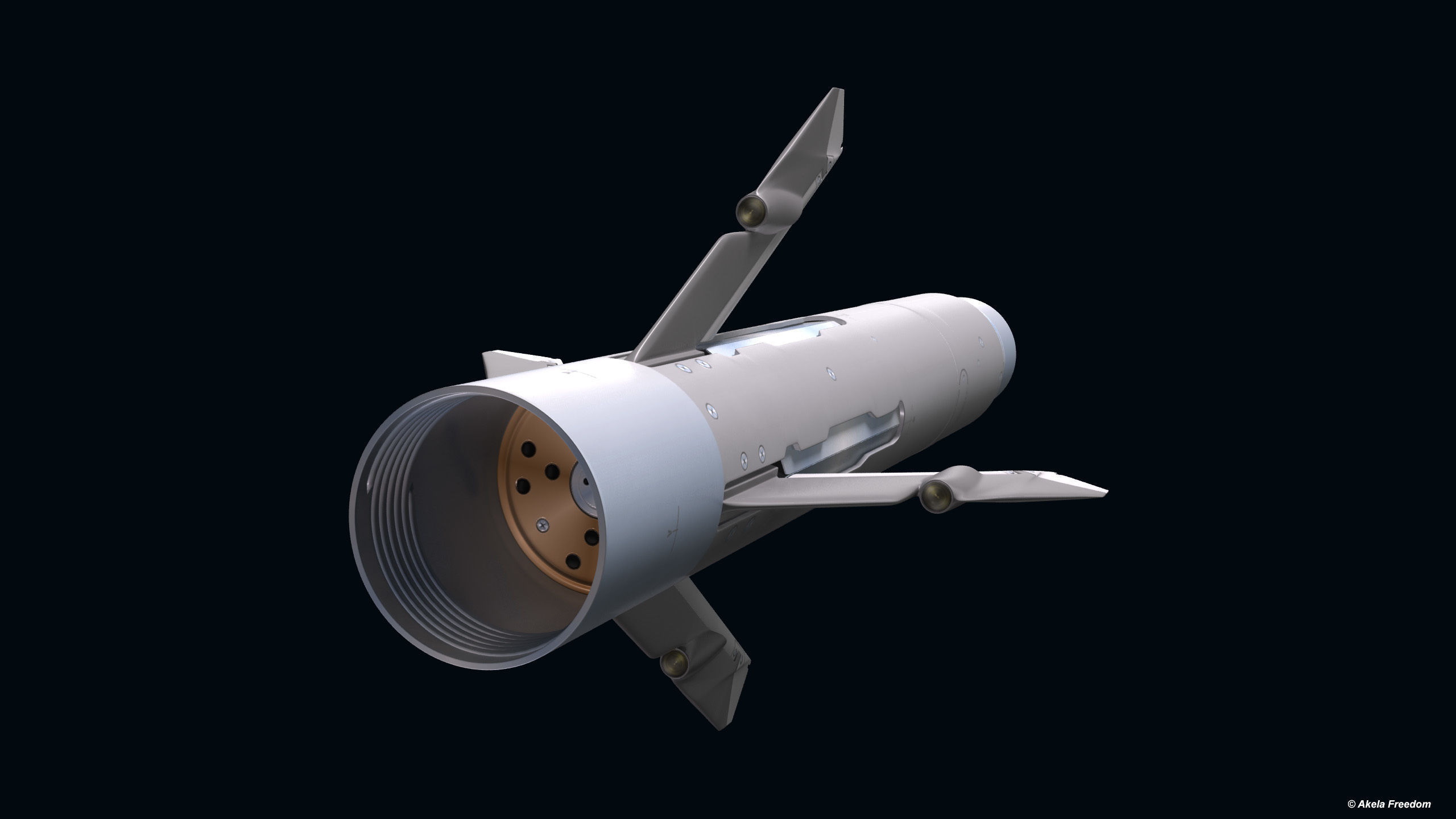 Hydra 70 APKWS II v2 3D model animated | CGTrader