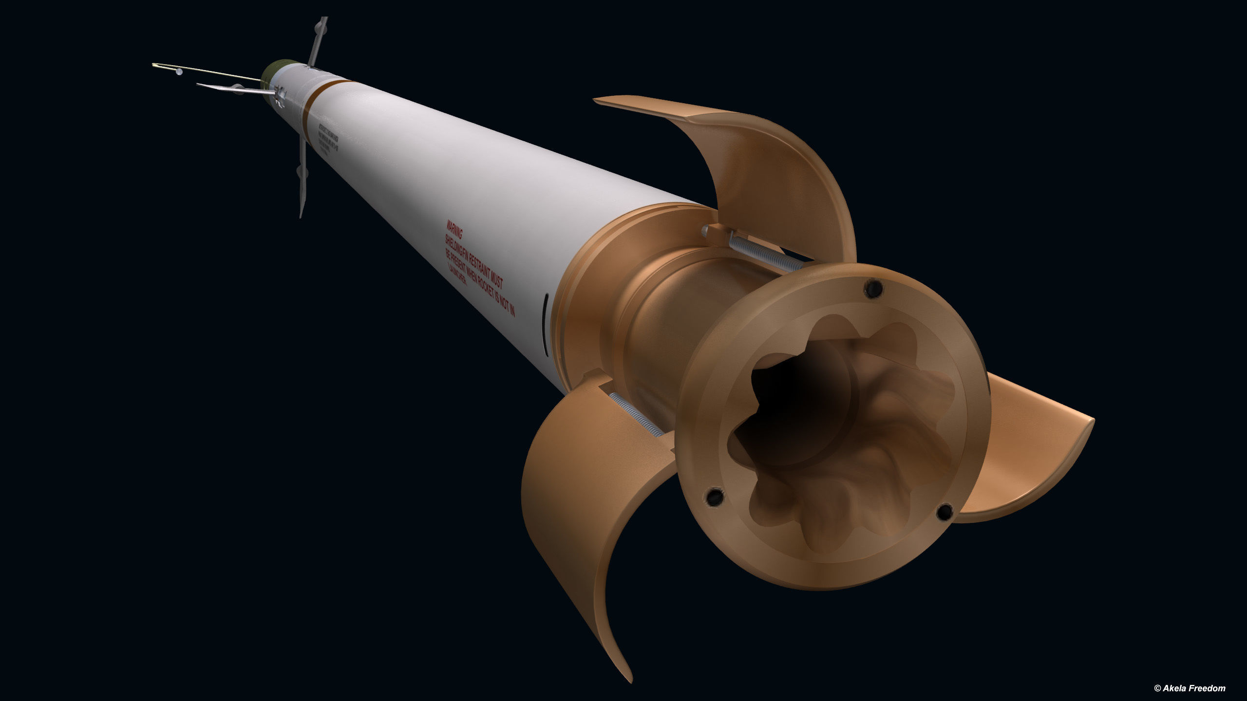 Hydra 70 APKWS II v2 3D model animated | CGTrader