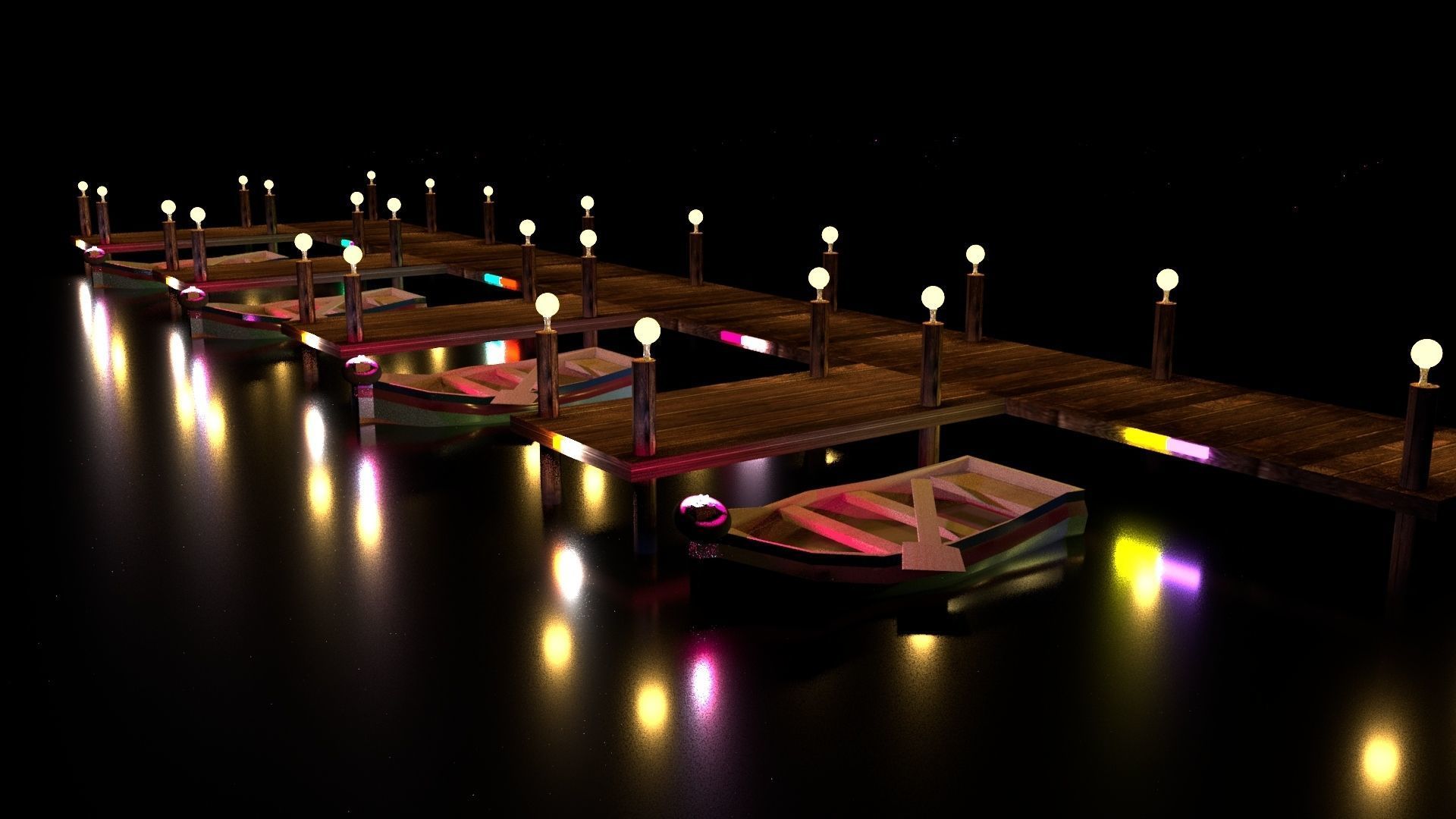 3D model Autodesk Maya Modelling Texturing And Lighting Of Dock VR / AR / low-poly | CGTrader