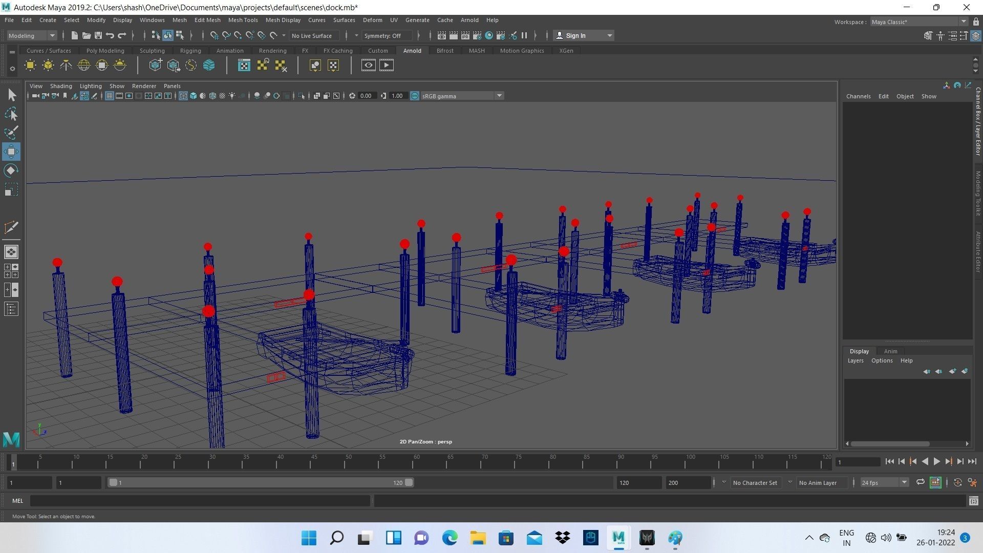 3D model Autodesk Maya Modelling Texturing And Lighting Of Dock VR / AR / low-poly | CGTrader