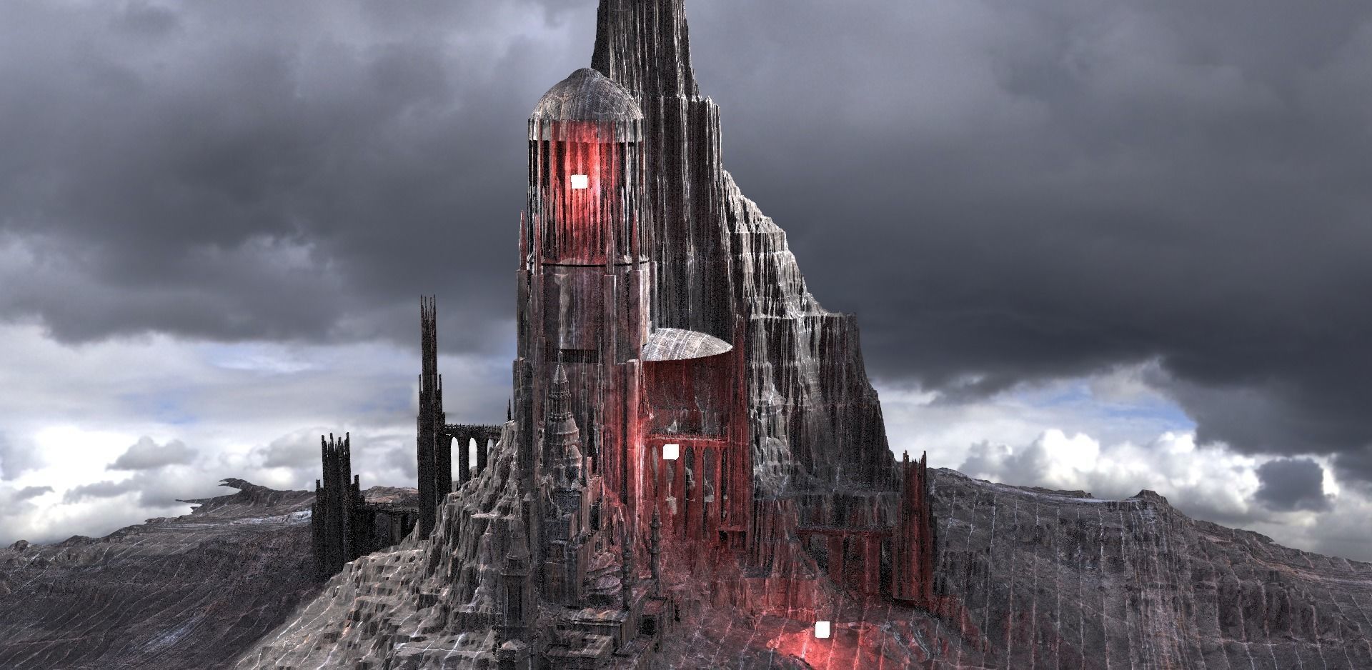 Mordor Fantasy Style Towers 2 3D model | CGTrader