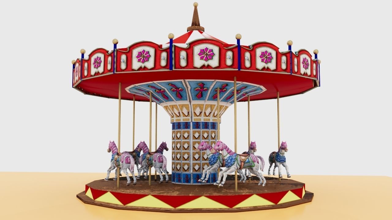 3D model CAROUSEL 3D VR / AR / low-poly | CGTrader