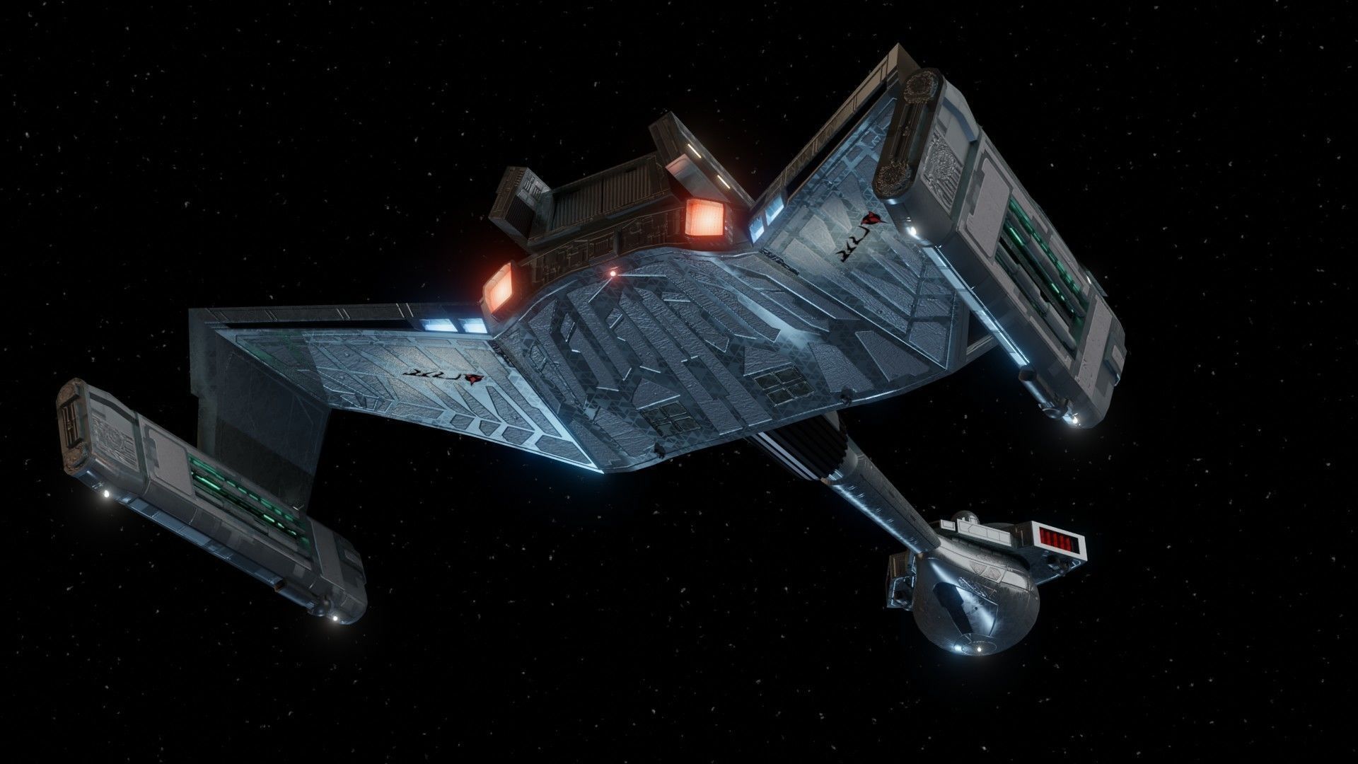 3D model Klingon D-7 Battlecruiser Enhanced - Star Trek TOS VR / AR ...