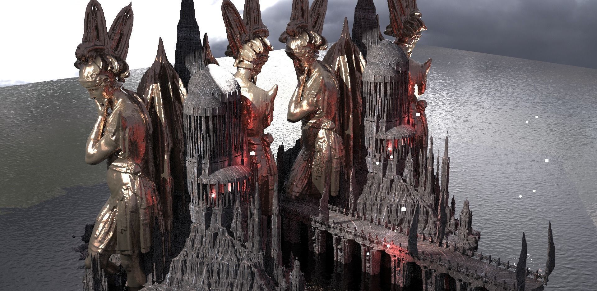 Apollo Sun God Temple 3 Towers 3D model | CGTrader