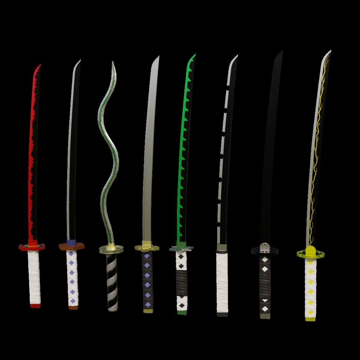 Pillar Sword Kimetsu no Yaiba - Espada de pilares 3D model | CGTrader