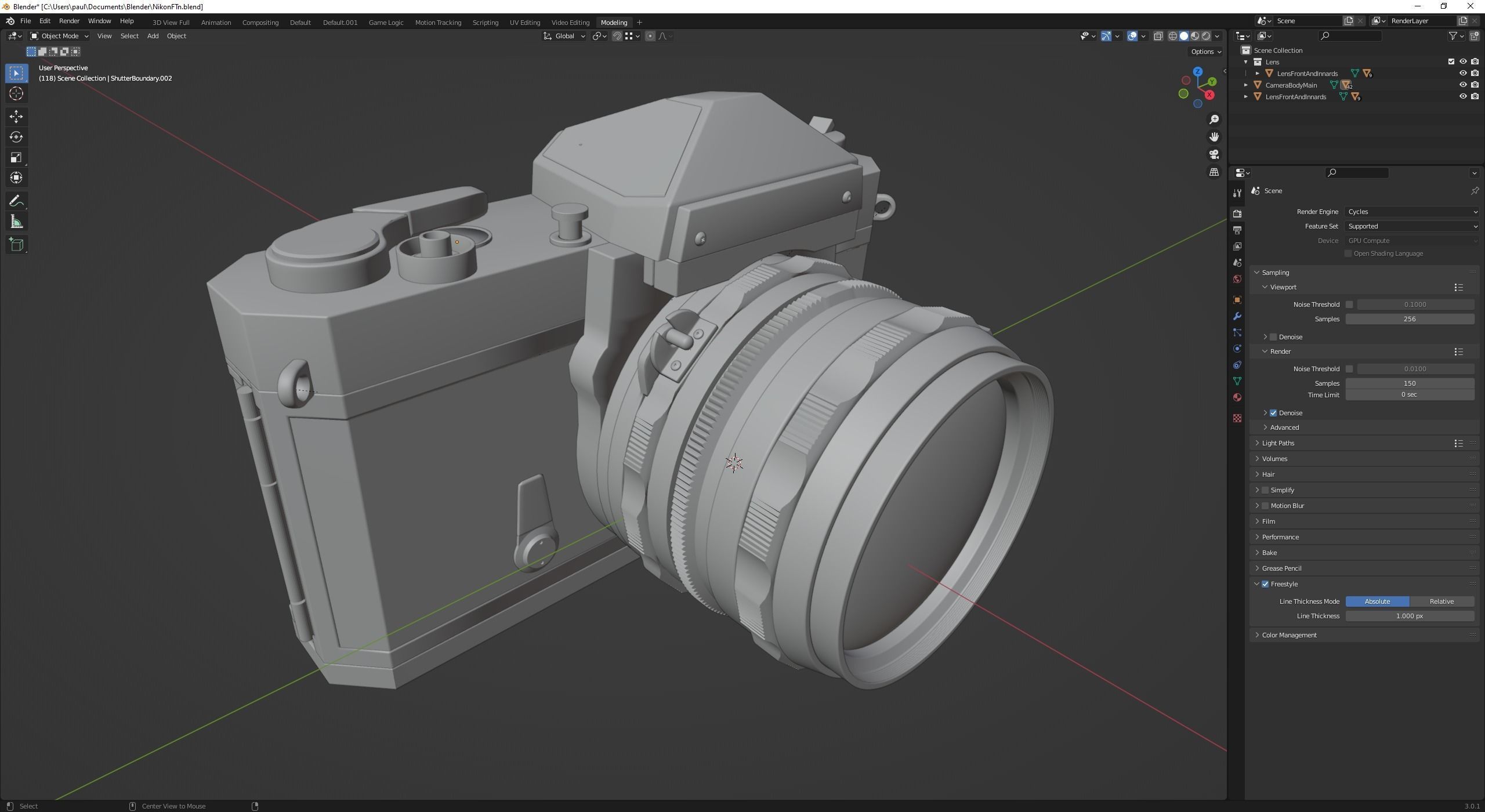 Nikkormat Ftn Camera 3D model | CGTrader