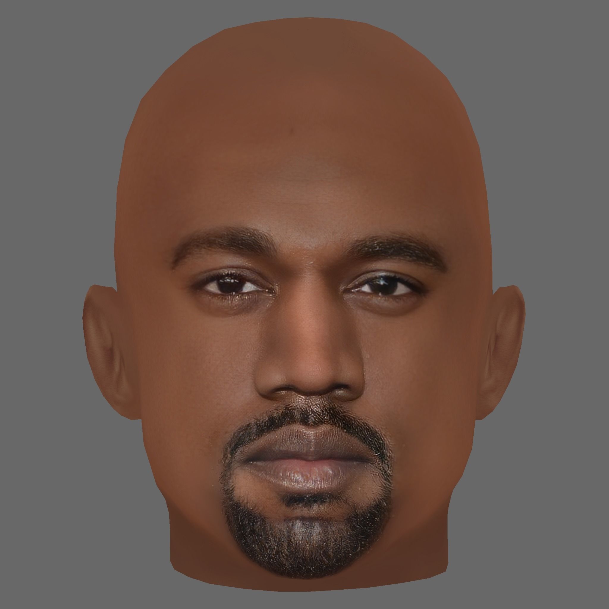 3D model Kanye West Head - Low poly head for game VR / AR / low-poly ...