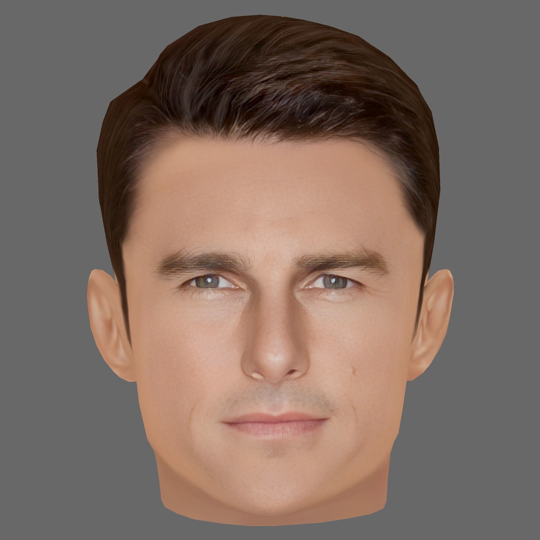 3D model Tom Cruise Head - Low poly head for game VR / AR / low-poly ...