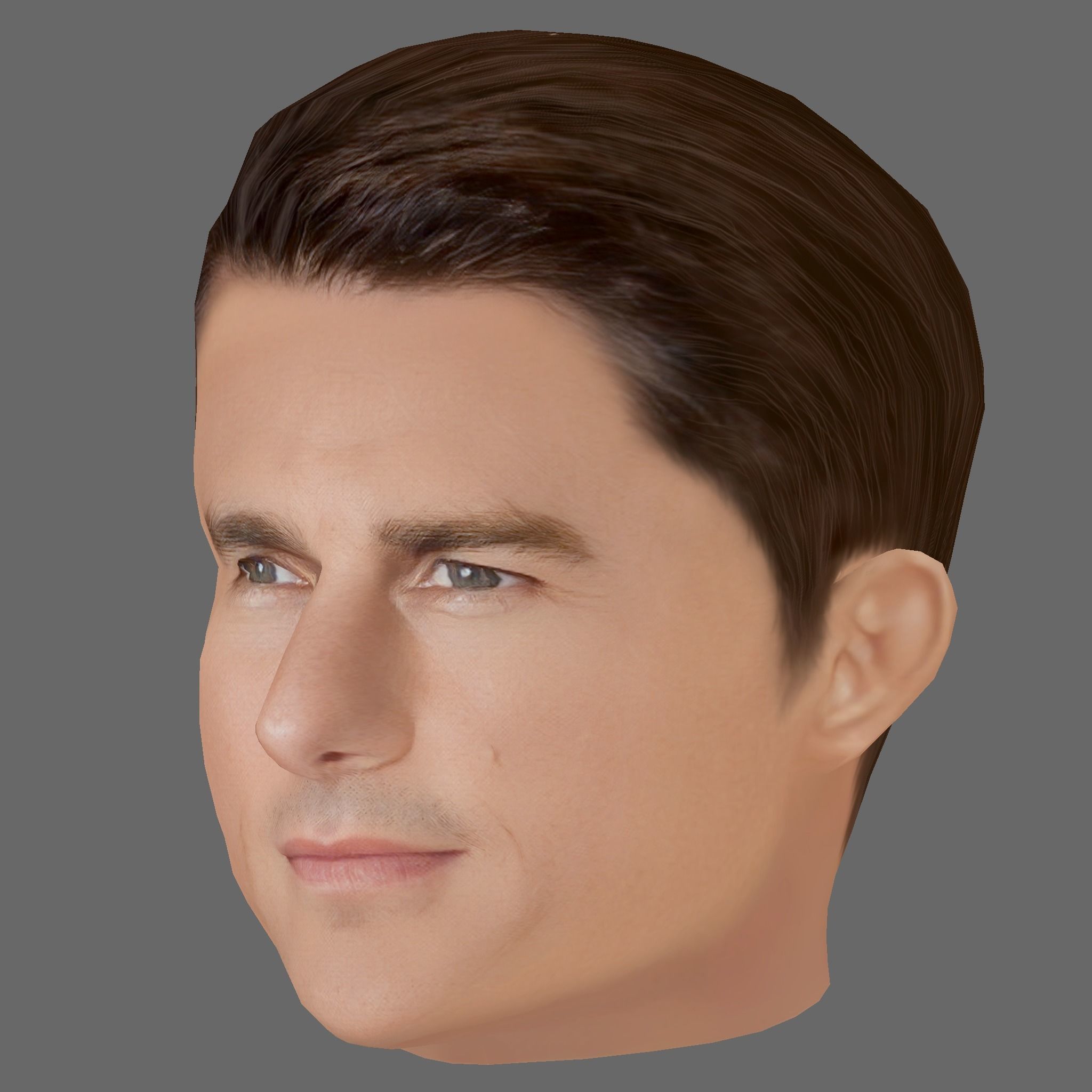 3D model Tom Cruise Head - Low poly head for game VR / AR / low-poly ...