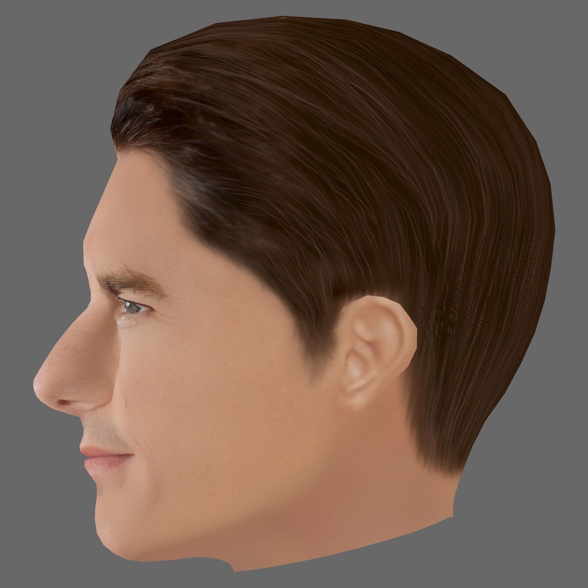 3D model Tom Cruise Head - Low poly head for game VR / AR / low-poly ...