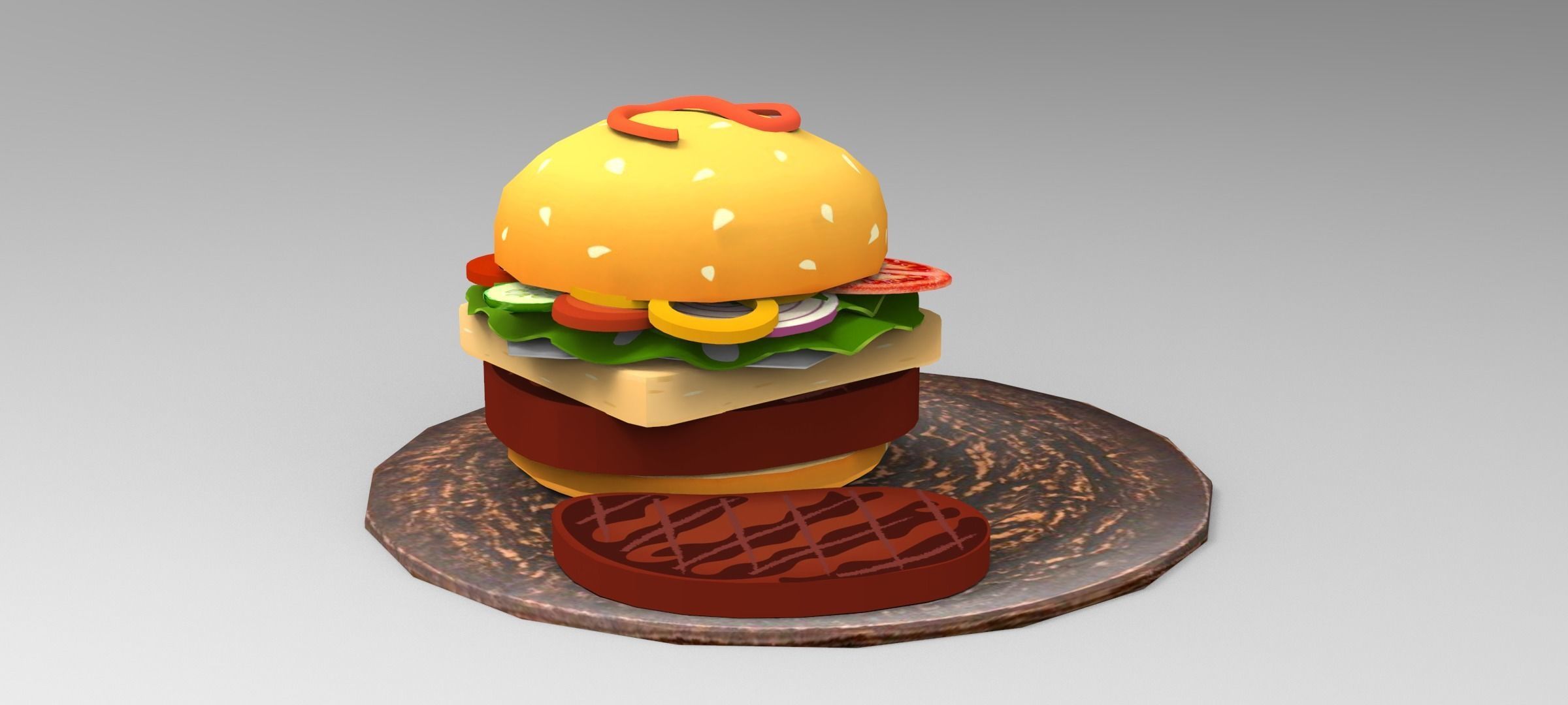 Burger 3D free VR / AR / low-poly 3D model | CGTrader
