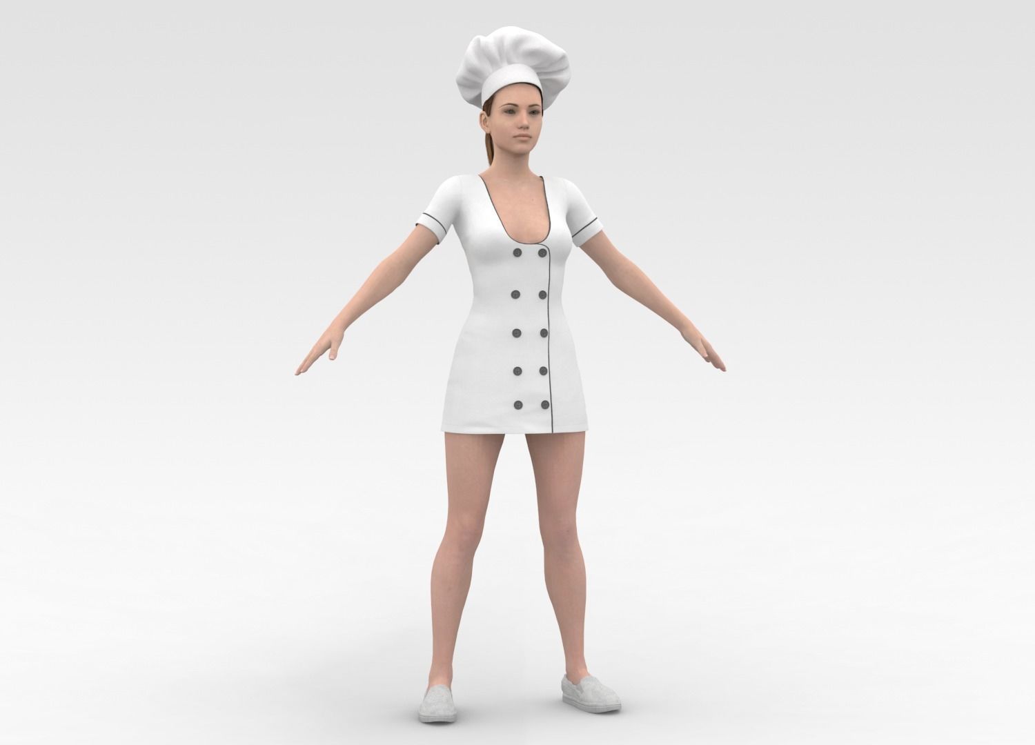 Female Chef 3D model | CGTrader
