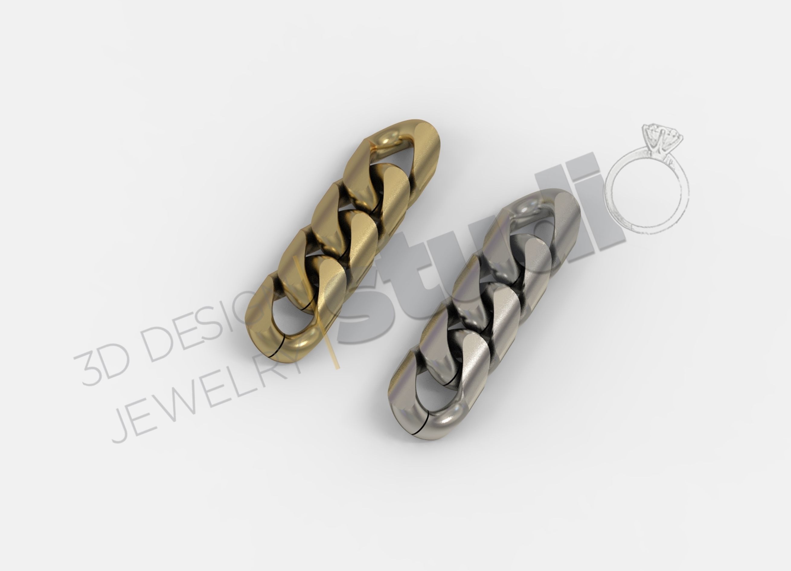 Miami cuban chain 3d model 3D model 3D printable | CGTrader