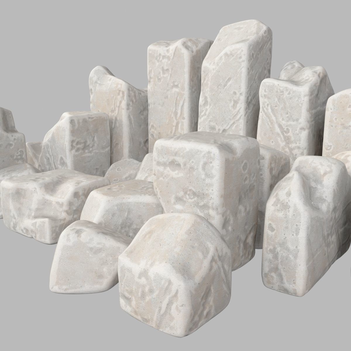 Stone block smooth decor n2 3D model | CGTrader