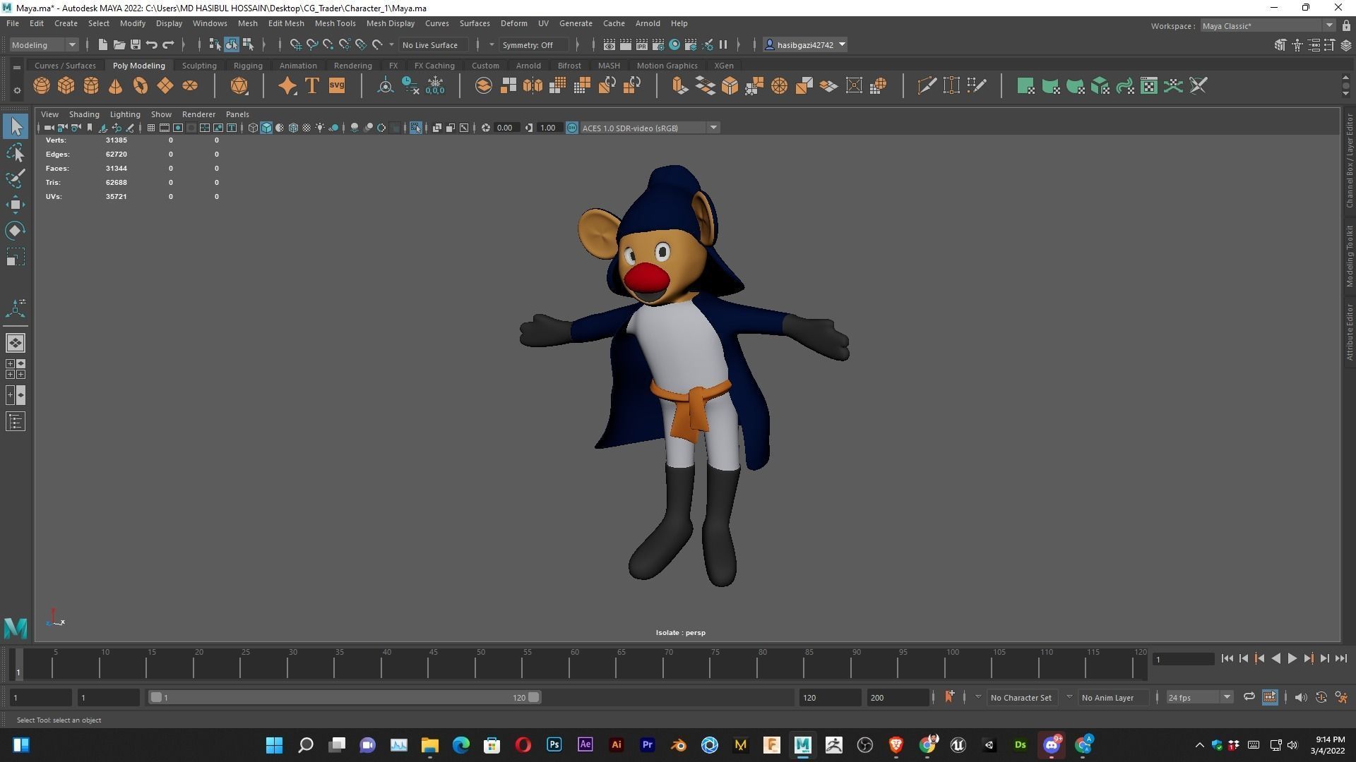 3D model Cartoon Character 3D Modeling for 3D Print 3d animation ...