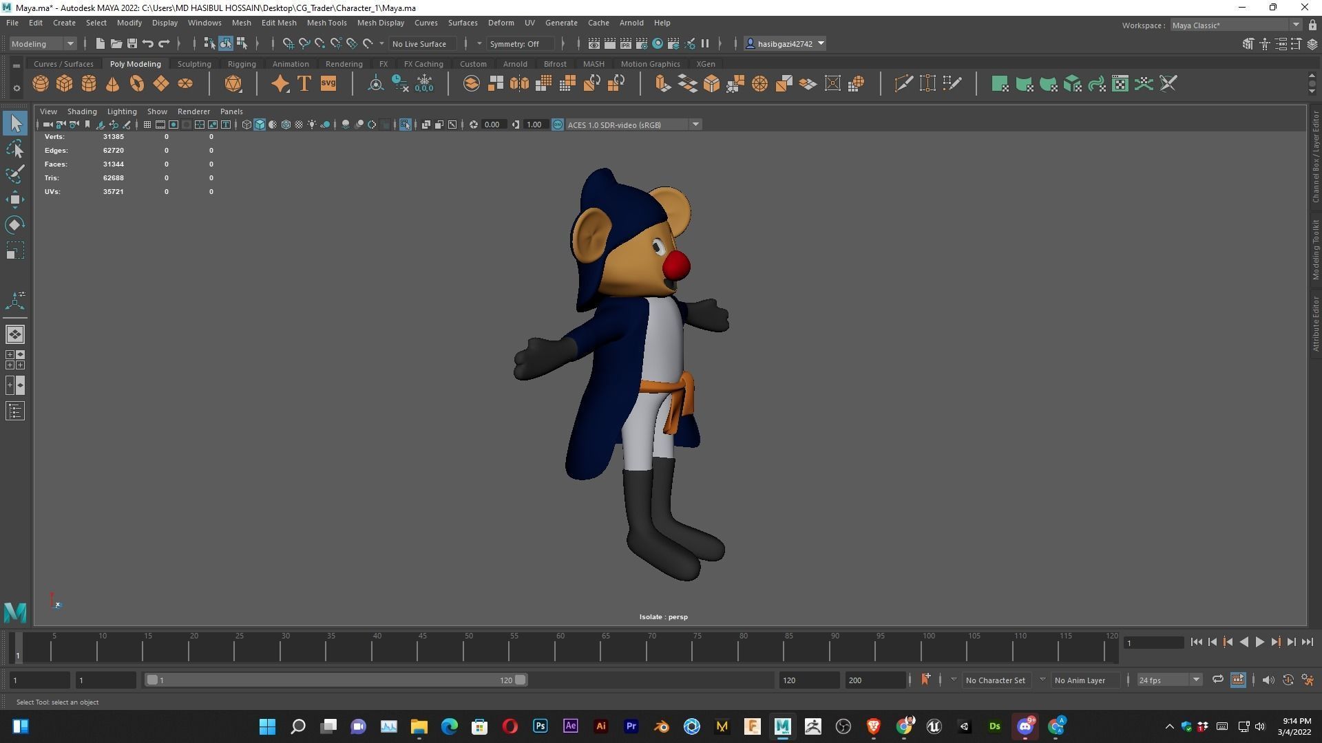 3D model Cartoon Character 3D Modeling for 3D Print 3d animation ...